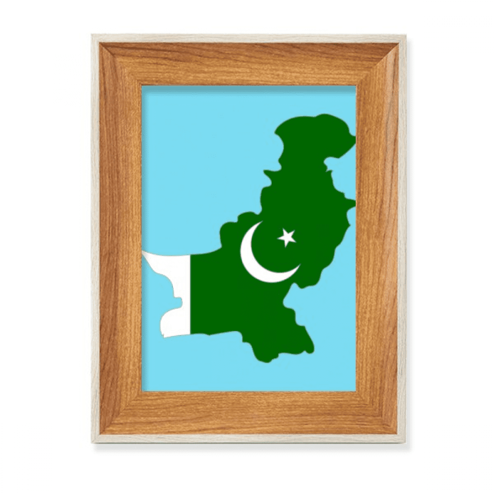 Pakistan Map Plate National Flag Country Desktop Wooden Photo Frame ...