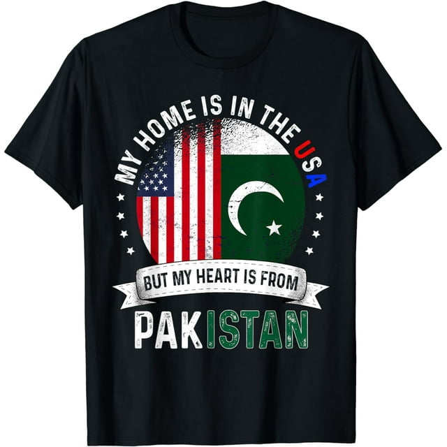 Pakistani American Patriot Heart is from Pakistan Flag T-Shirt ...