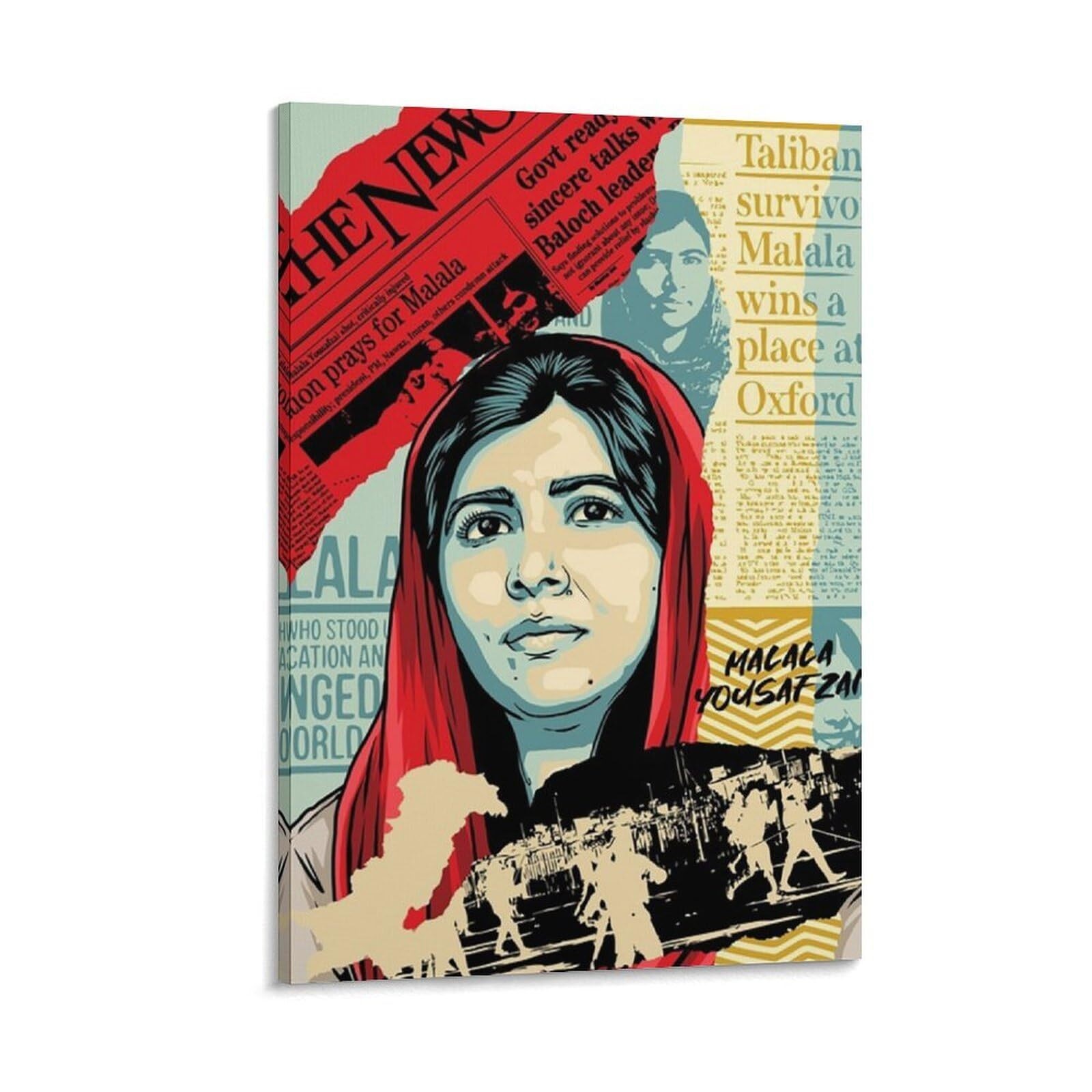 Pakistani Education Activist Malala Yousafzai Art Poster Living Room ...