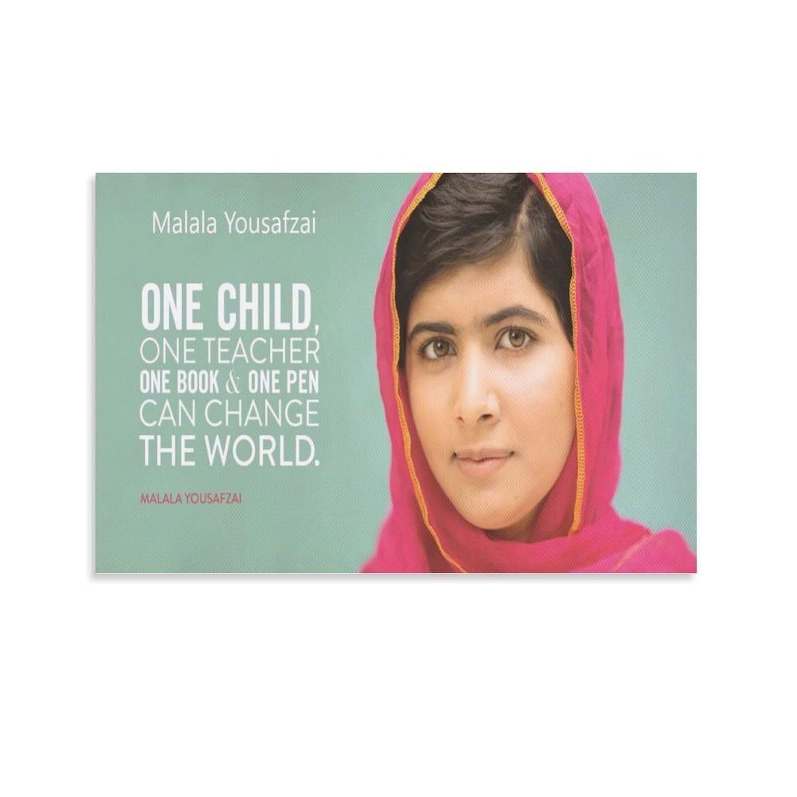 Pakistani Education Activist Malala Yousafzai Motivational Posters ...