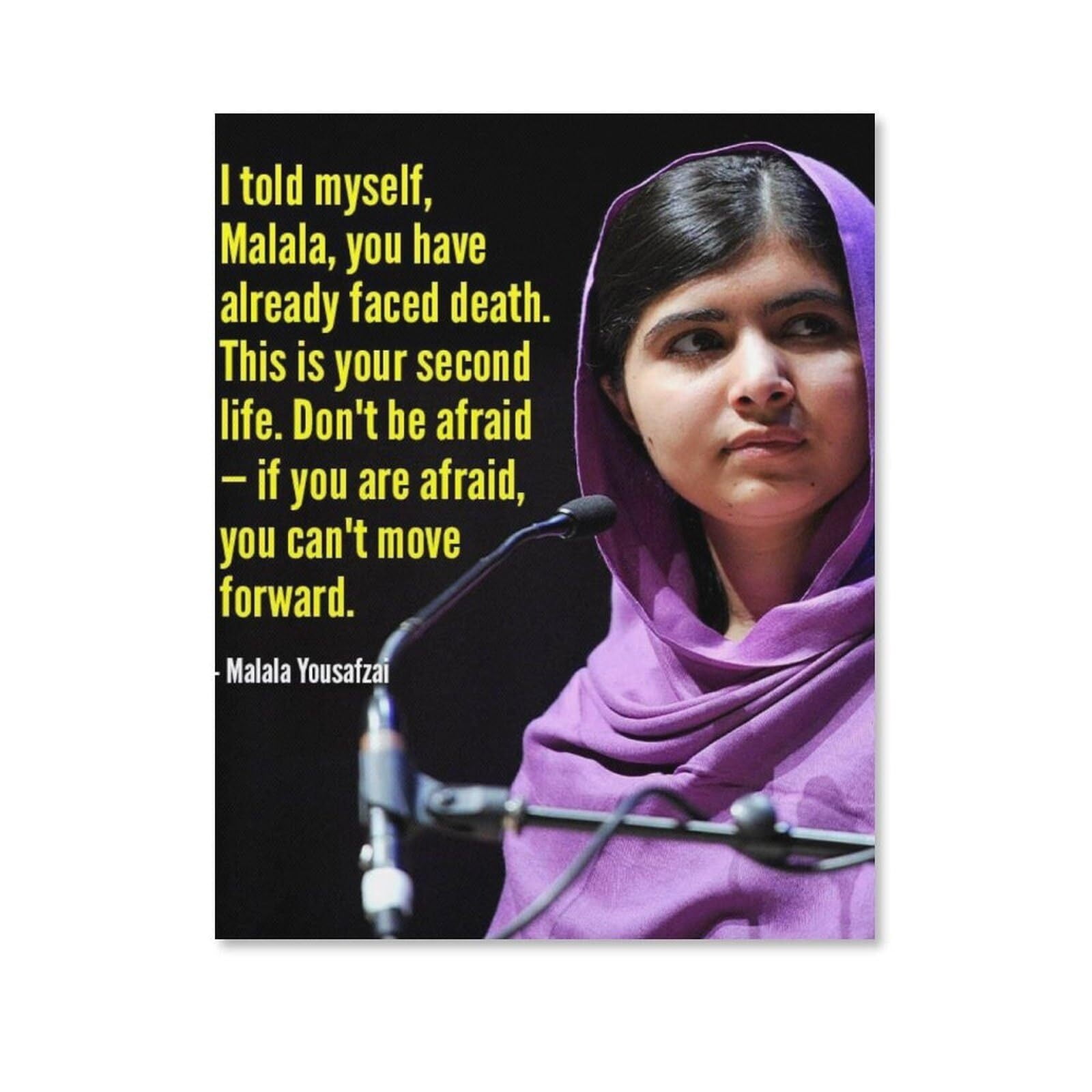 Pakistani Education Activist Malala Yousafzai Motivational Posters ...