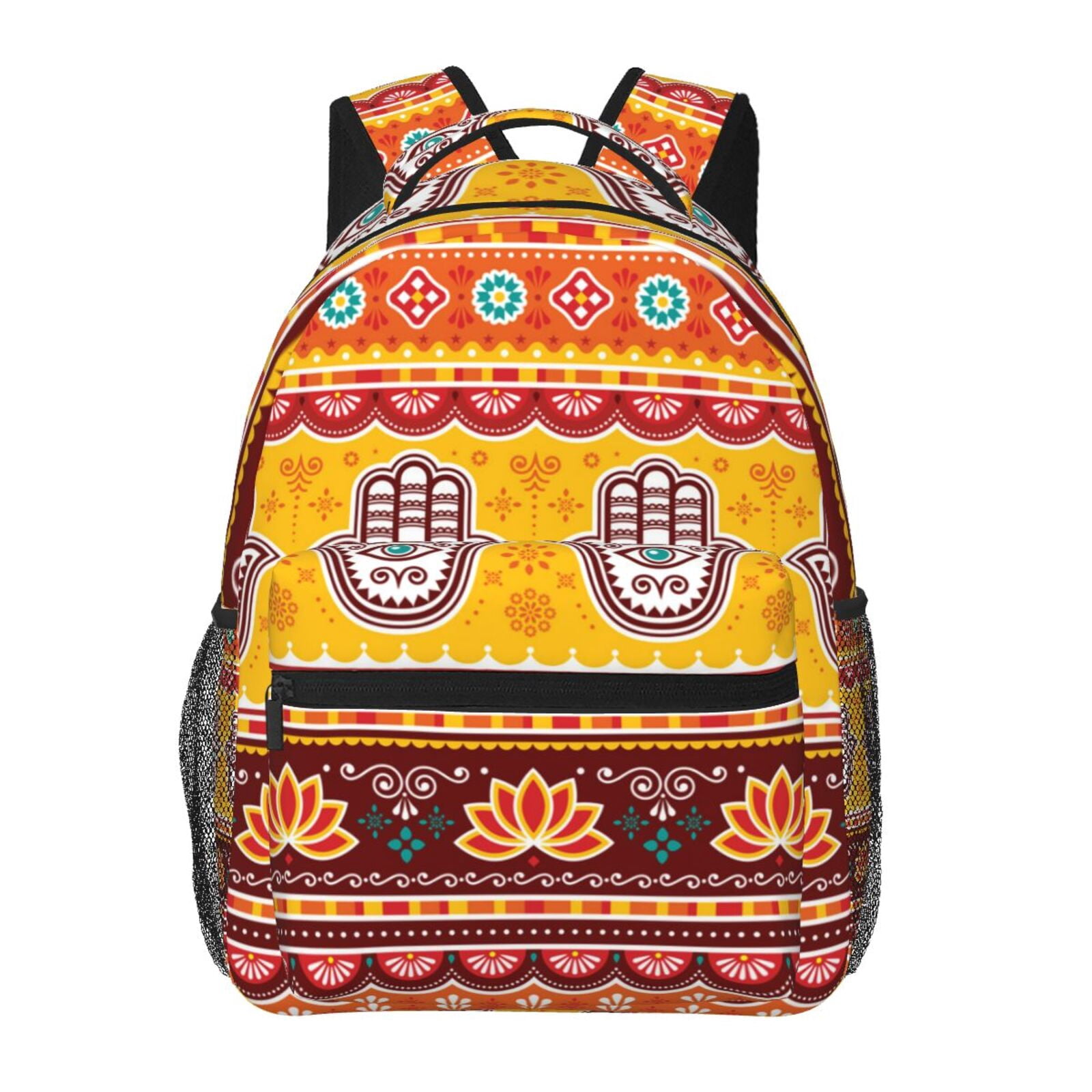 Pakistani Indian Evil Eye Hamsa Hand Backpack Casual College Bag Zipper ...