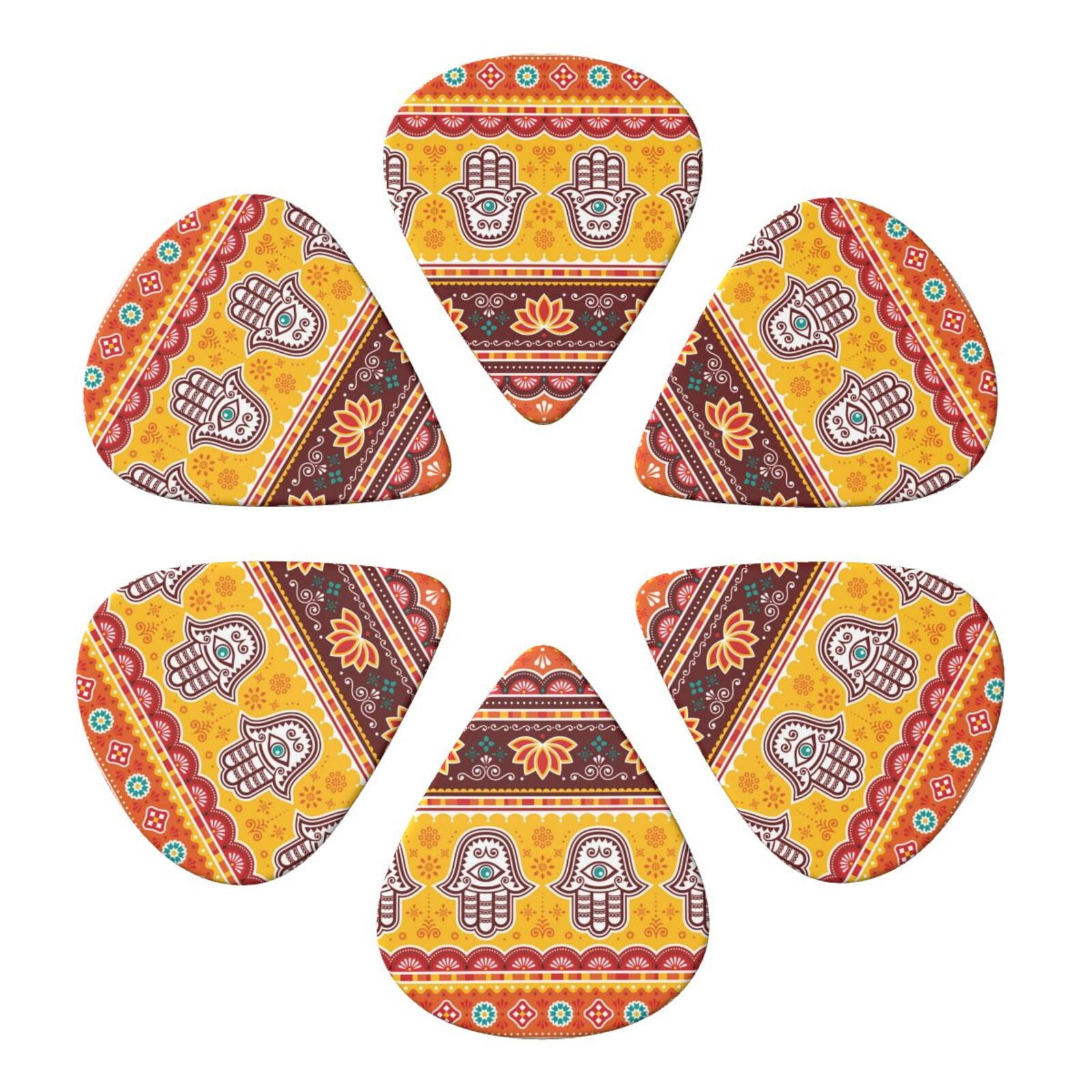 Pakistani Indian Evil Eye Hamsa Hand Guitar Pick 6 Pack for Bass ...