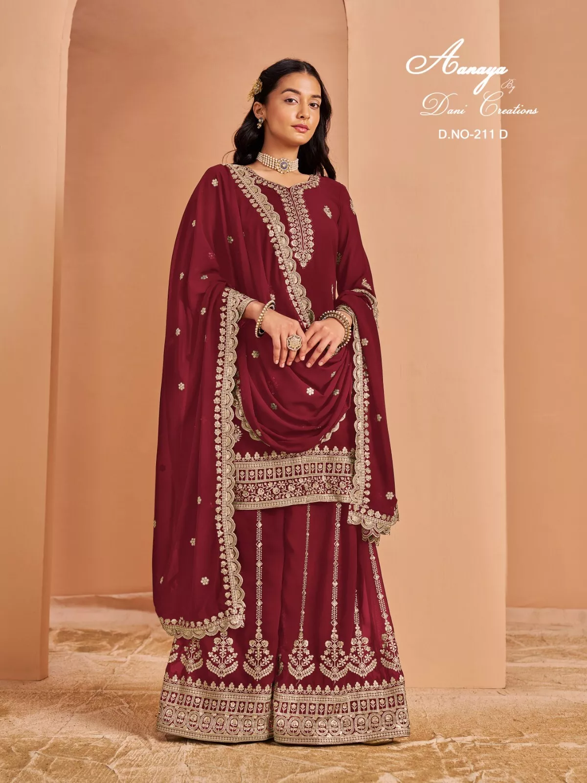 Pakistani Indian Shalwar Kameez Net Fancy With Duppata - Walmart.com