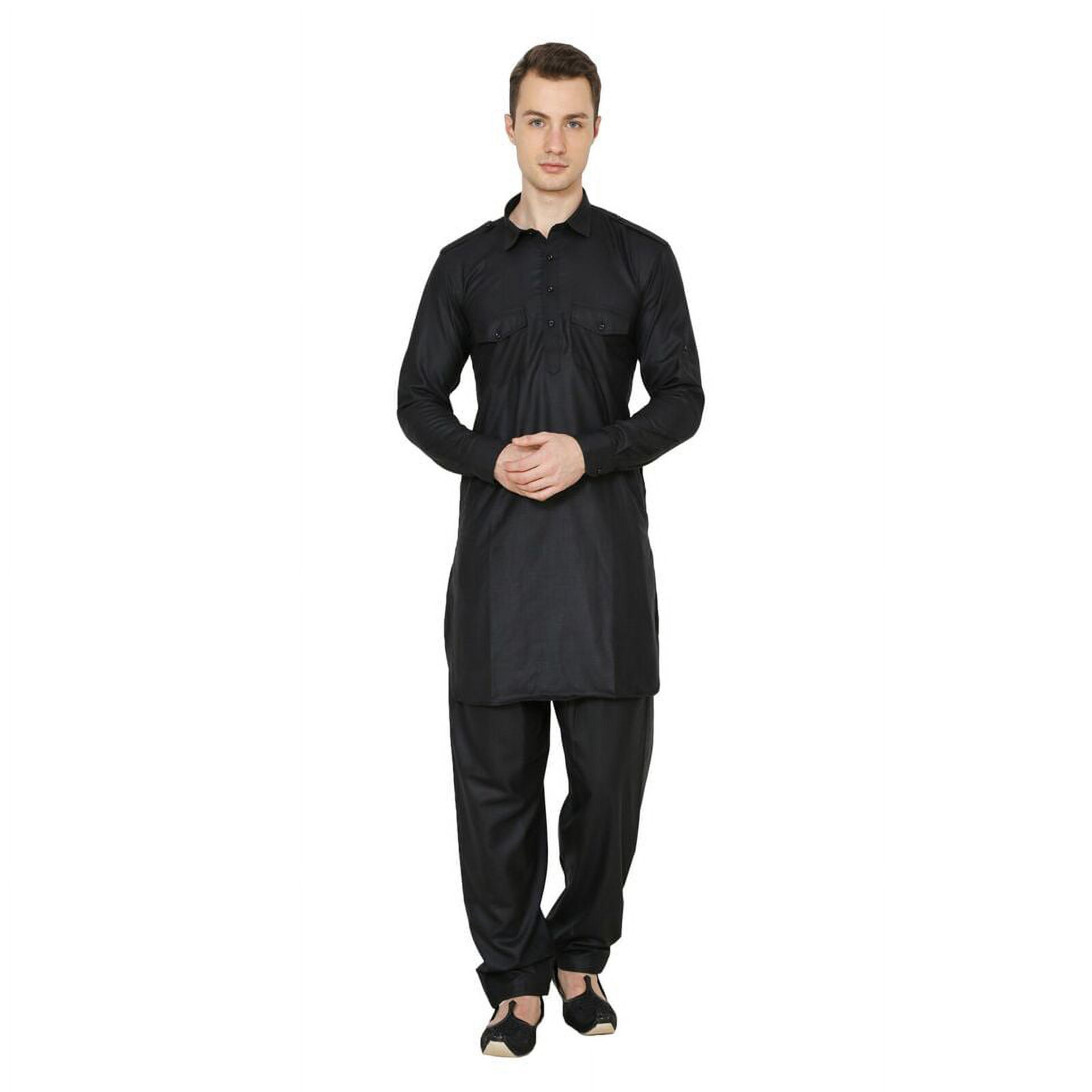 Mens Indian Pakistani Wear Cotton Comfortable Pathani Suit Kurta Ethnic ...