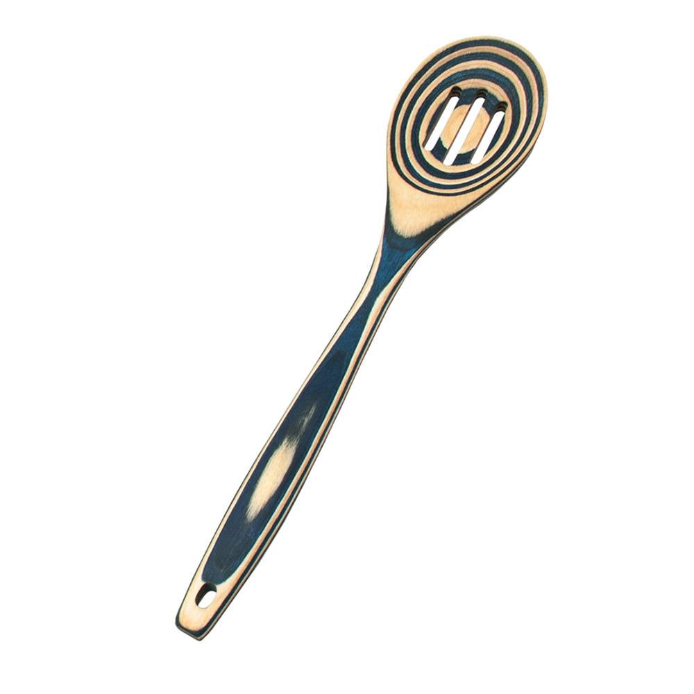 Pakkawood Wooden Cooking Spoon, Colorful and Durable 12 Inch Slotted ...