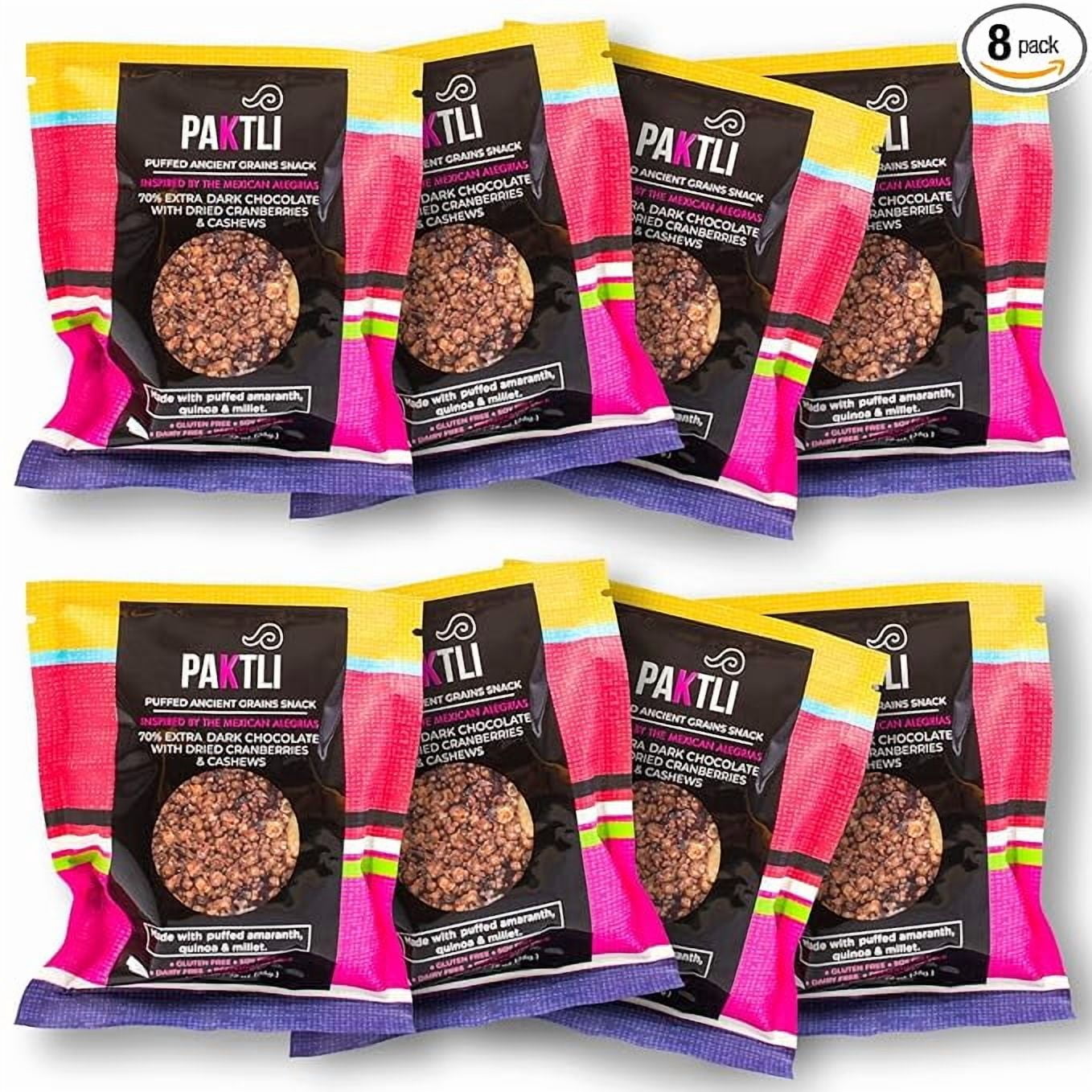Paktli Foods Organic 70% Extra Dark Chocolate with Dried Cranberries ...