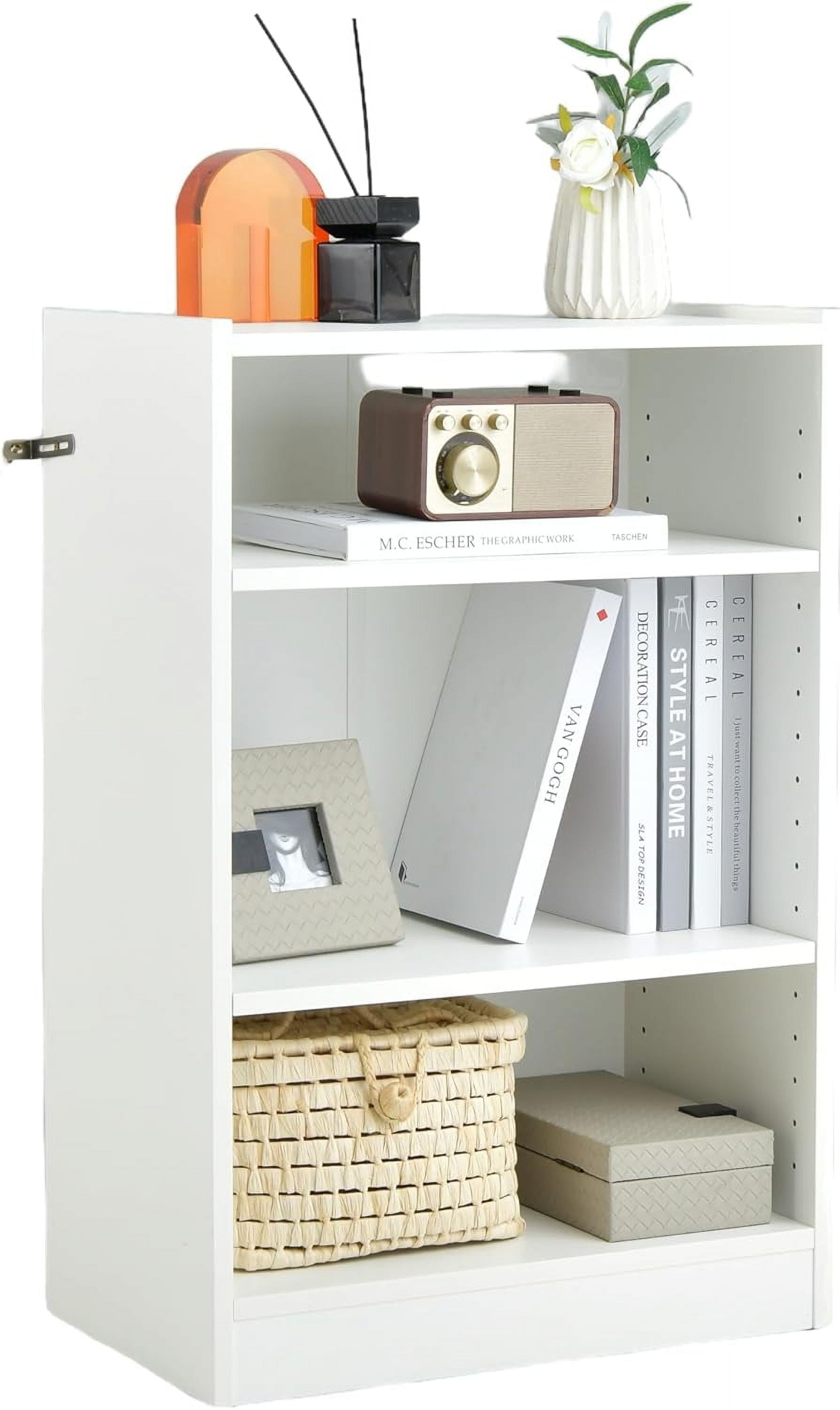 LDAILY 3 Cube Small Bookshelf, 3-Tier Modern Bookcase, Open Display ...