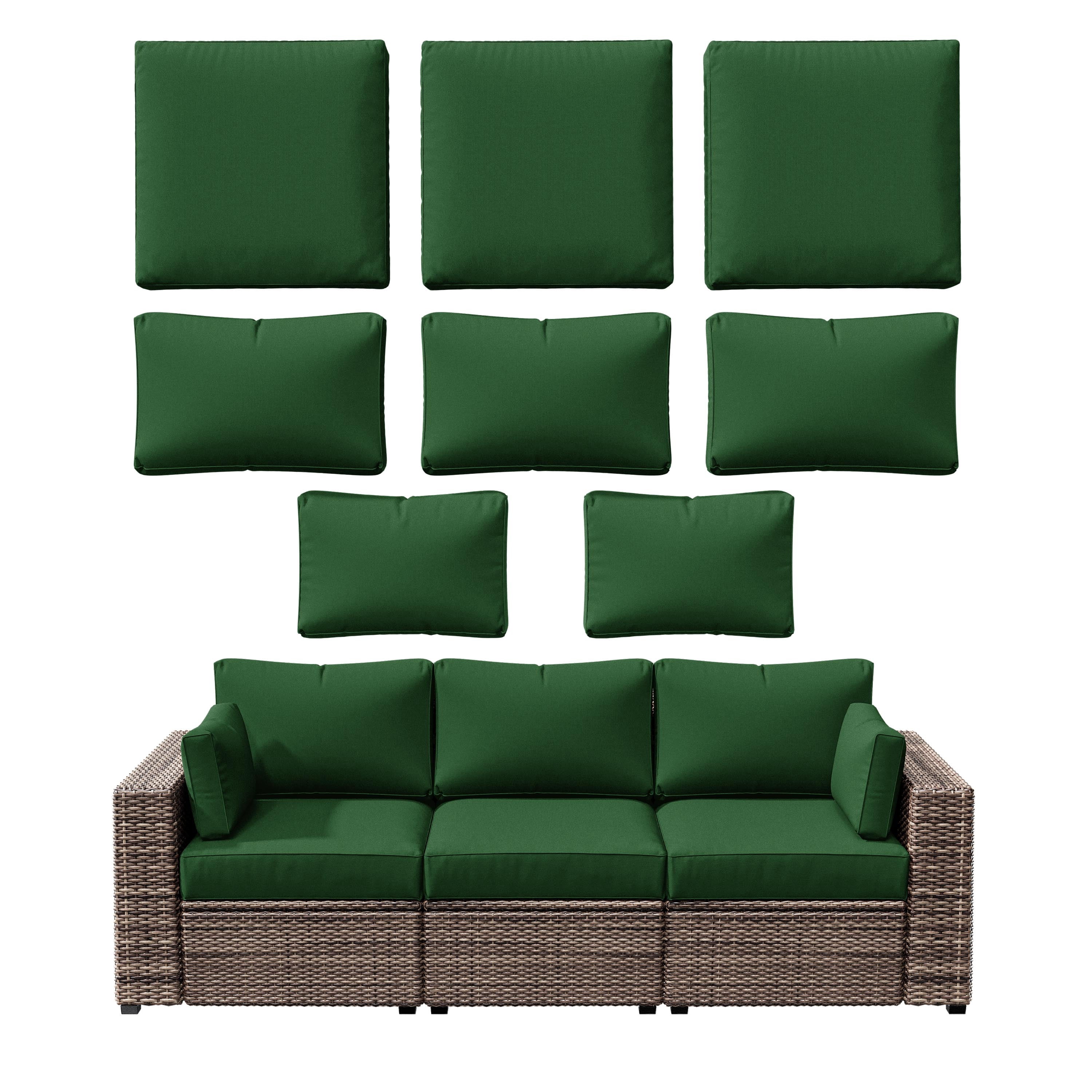 Pakunoda 8Pcs Cushion Covers for Outdoor Furniture, Waterproof Patio ...