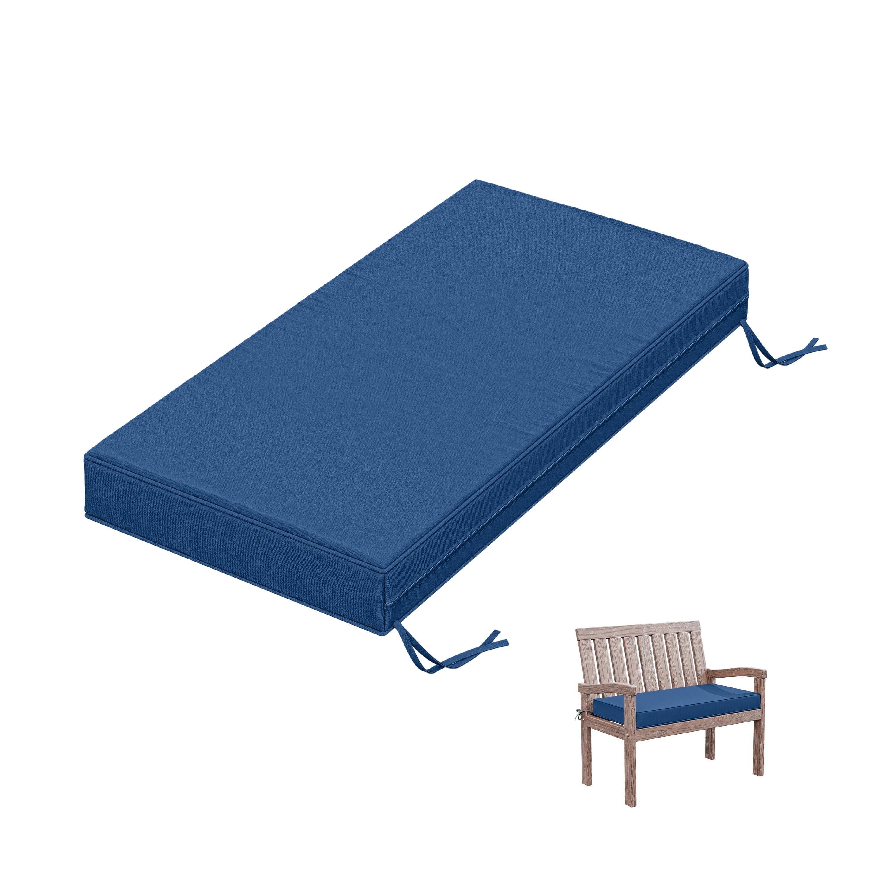 Pakunoda Outdoor Bench Cushions 42 x 18 x 3.5 Inch, High Density Foam ...