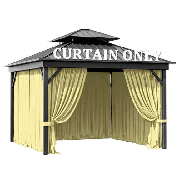 Pakunoda 10' X 13' Gazebo Universal Replacement Privacy 4-Panel ...