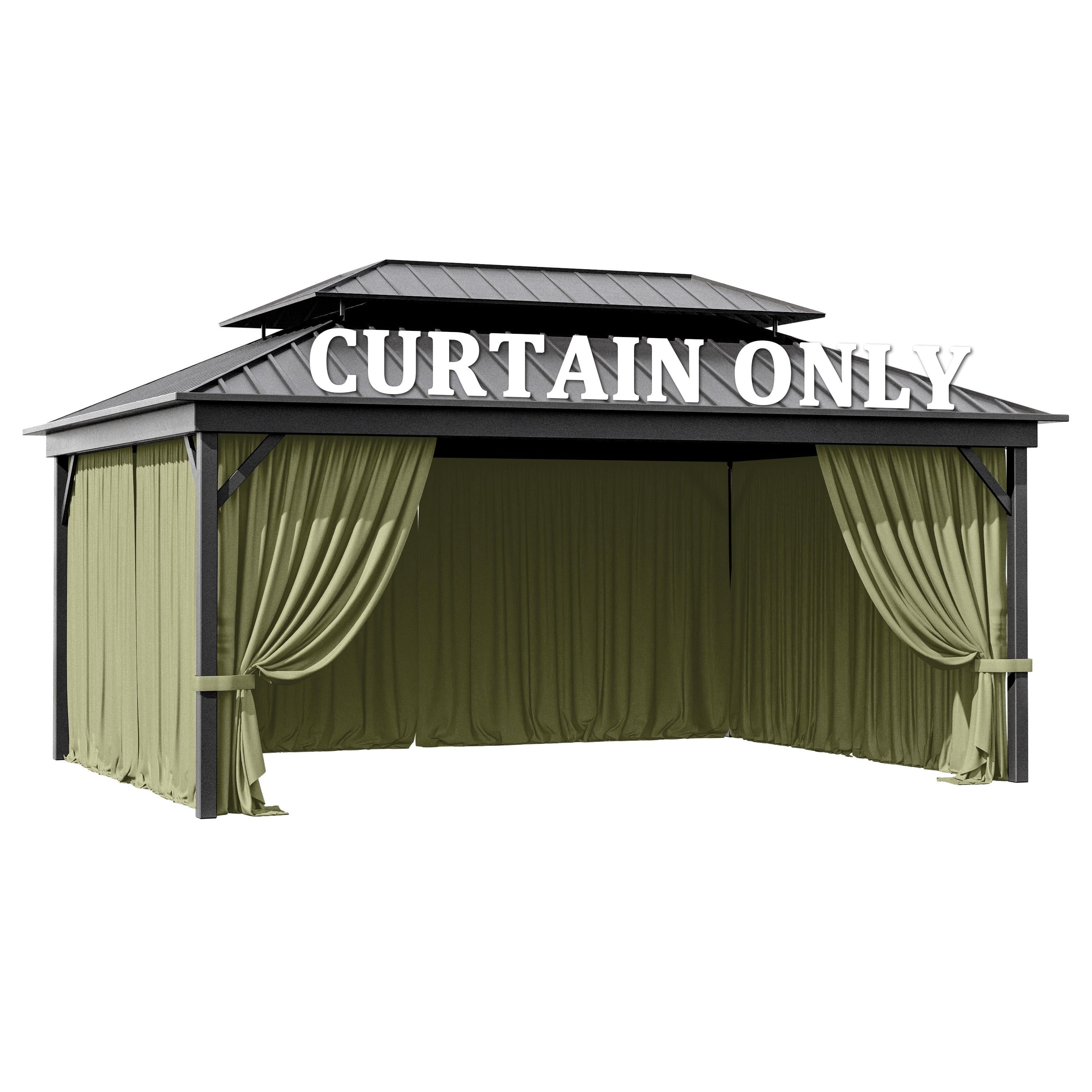 Pakunoda 12' X 16' Gazebo Universal Replacement Privacy 4-Panel ...