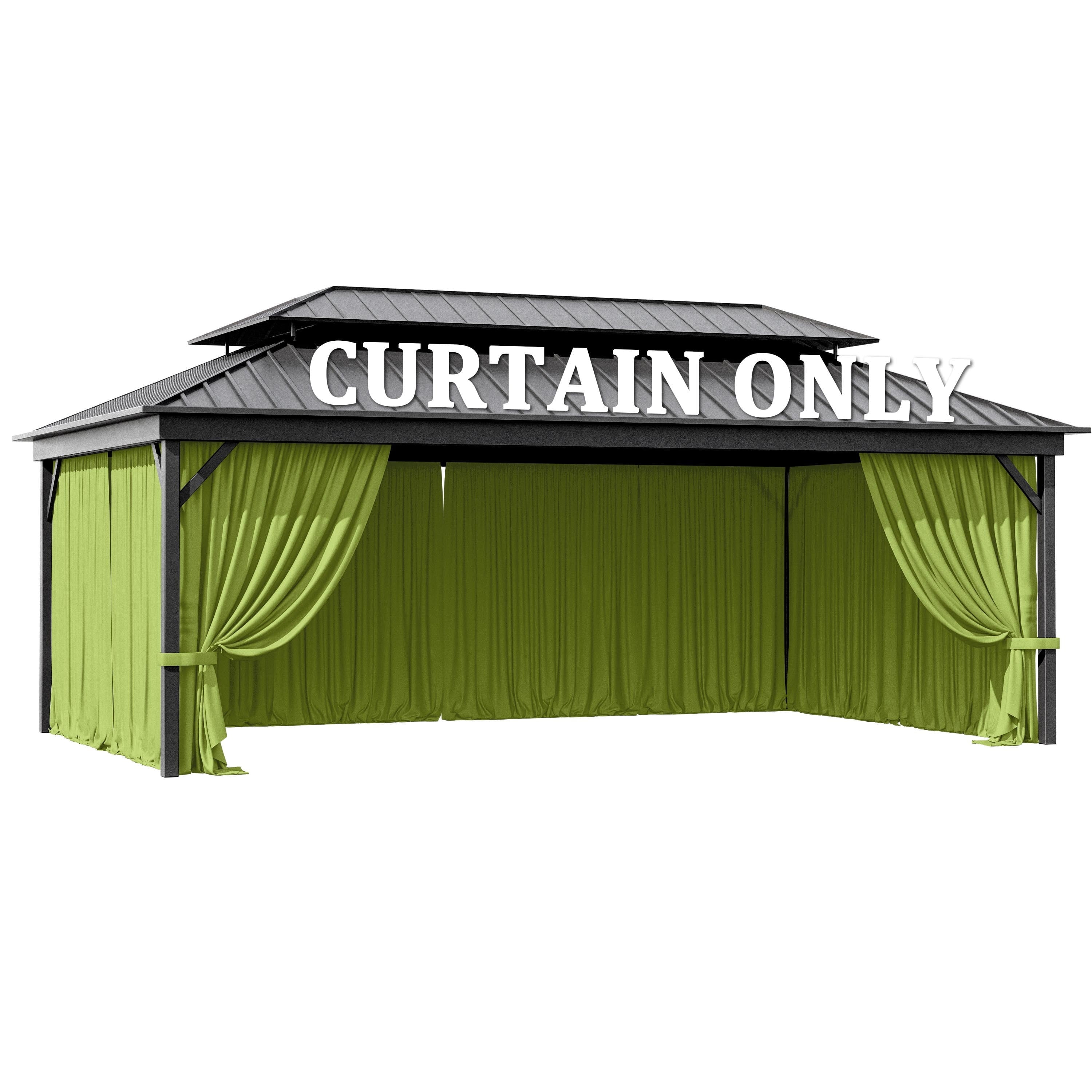 Pakunoda 12' X 20' Gazebo Universal Replacement Privacy 4-Panel ...