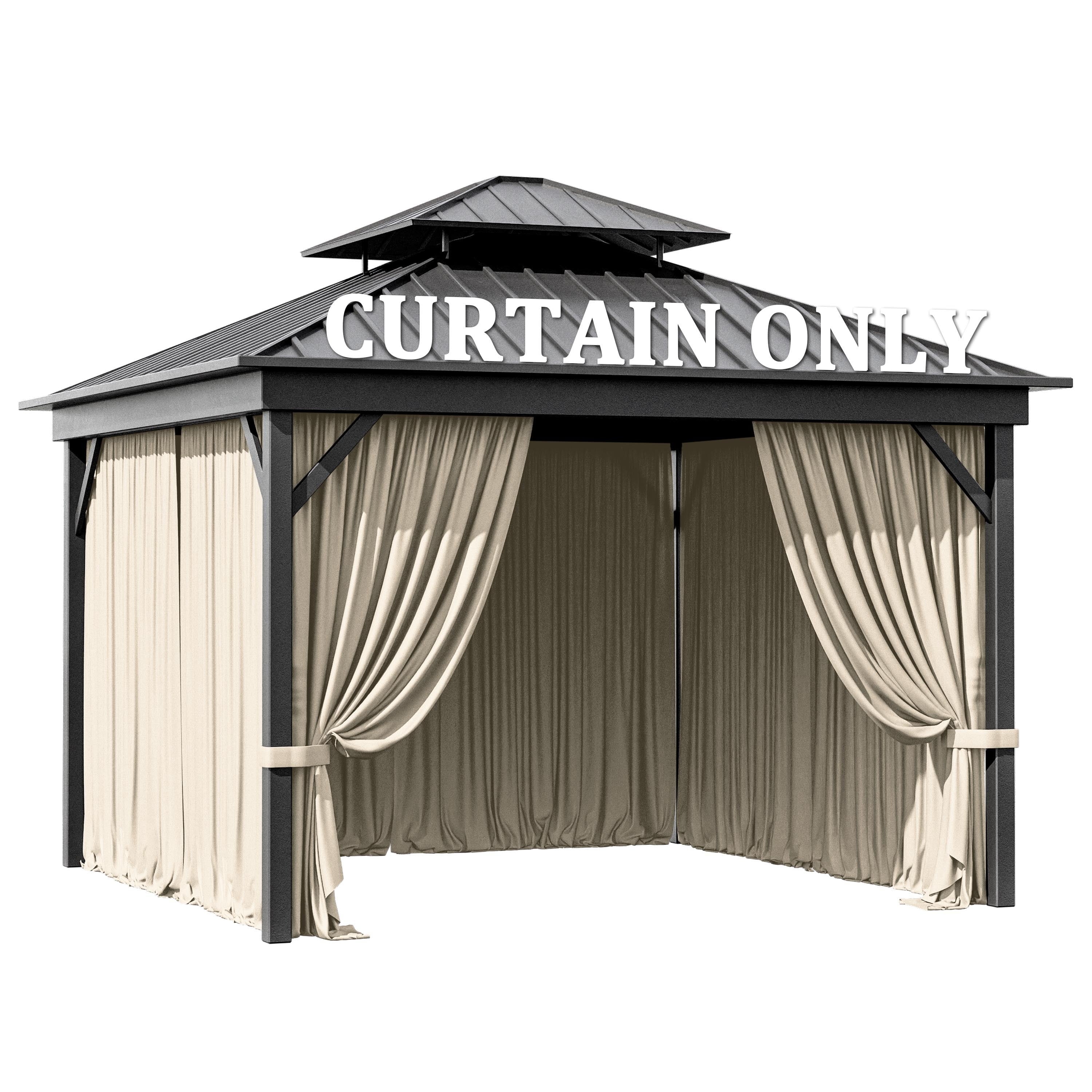 Pakunoda 10' X 12' Gazebo Universal Replacement Privacy 4-Panel ...