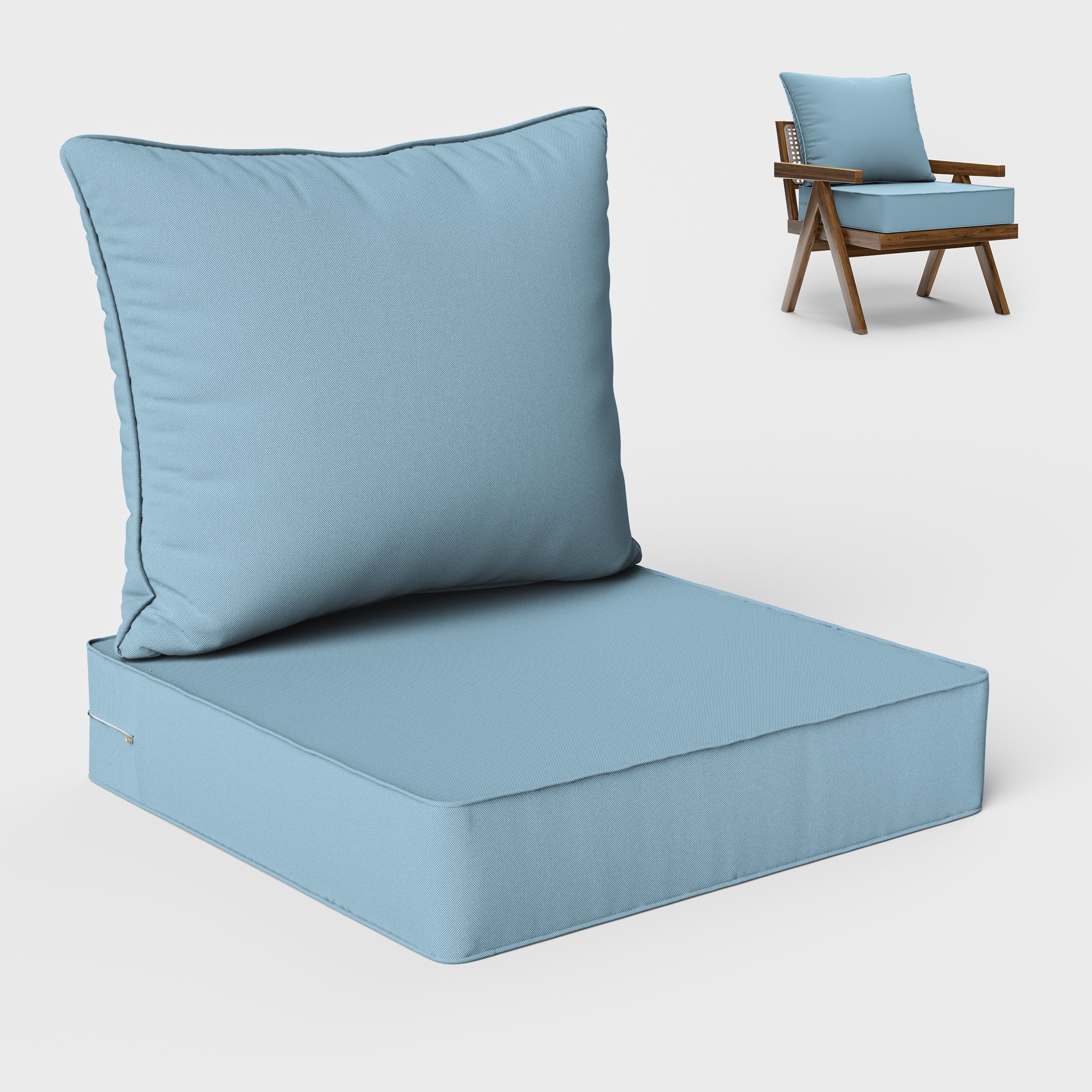 Pakunoda Outdoor Deep Seat Cushion Set for Patio Furniture, Waterproof ...