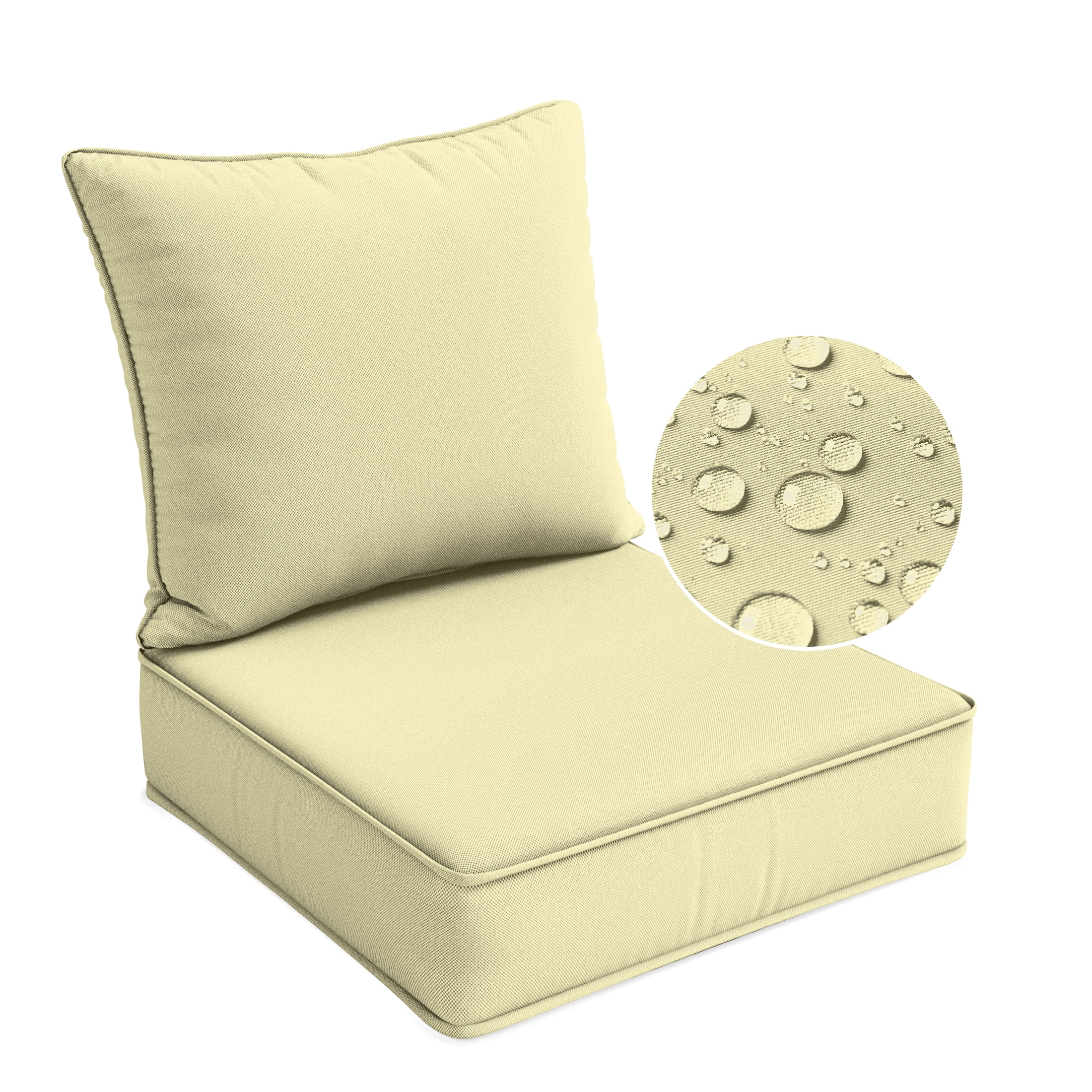 Pakunoda Outdoor Deep Seat Cushion Set for Patio Furniture, Waterproof ...