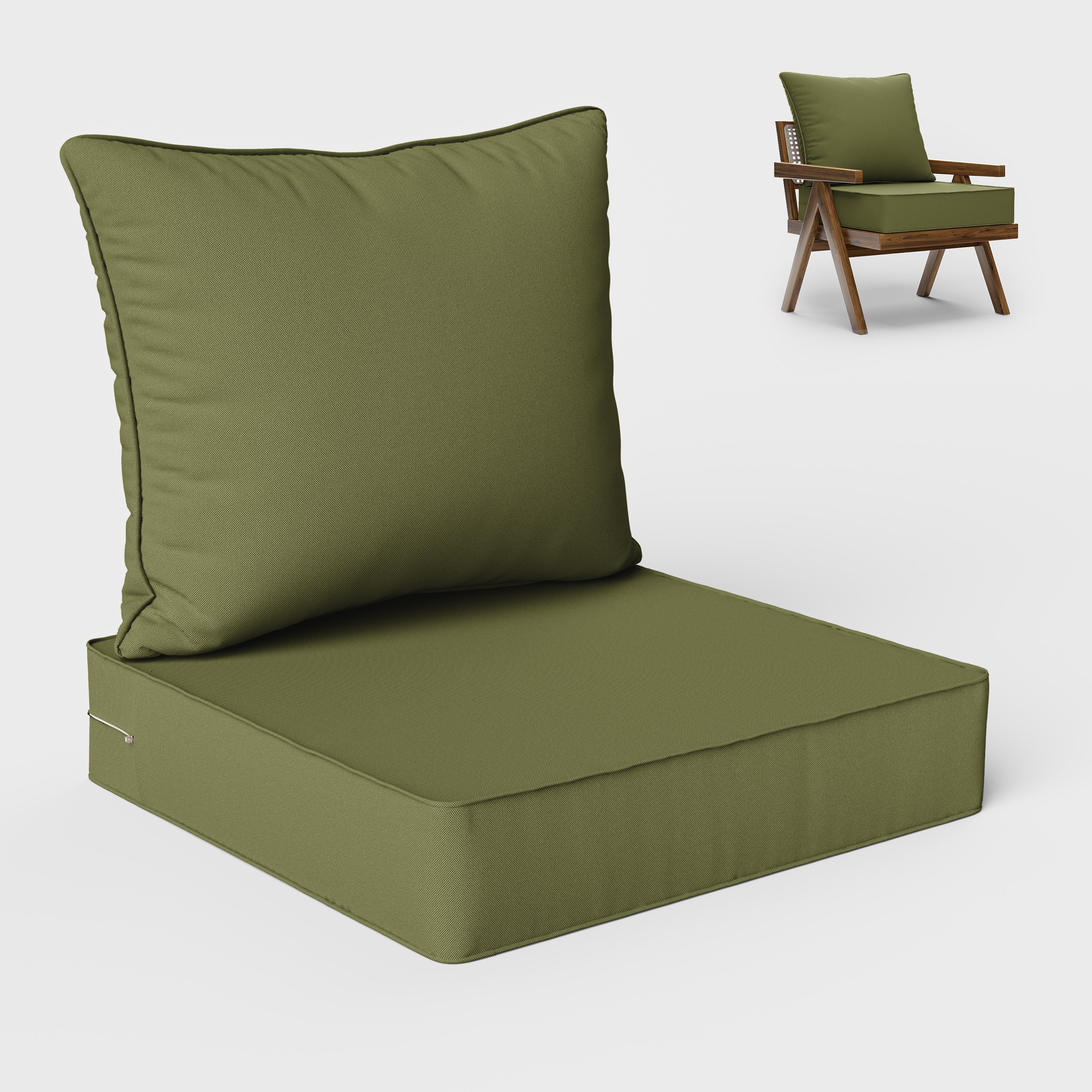 Pakunoda Outdoor Deep Seat Cushion Set for Patio Furniture, Waterproof ...