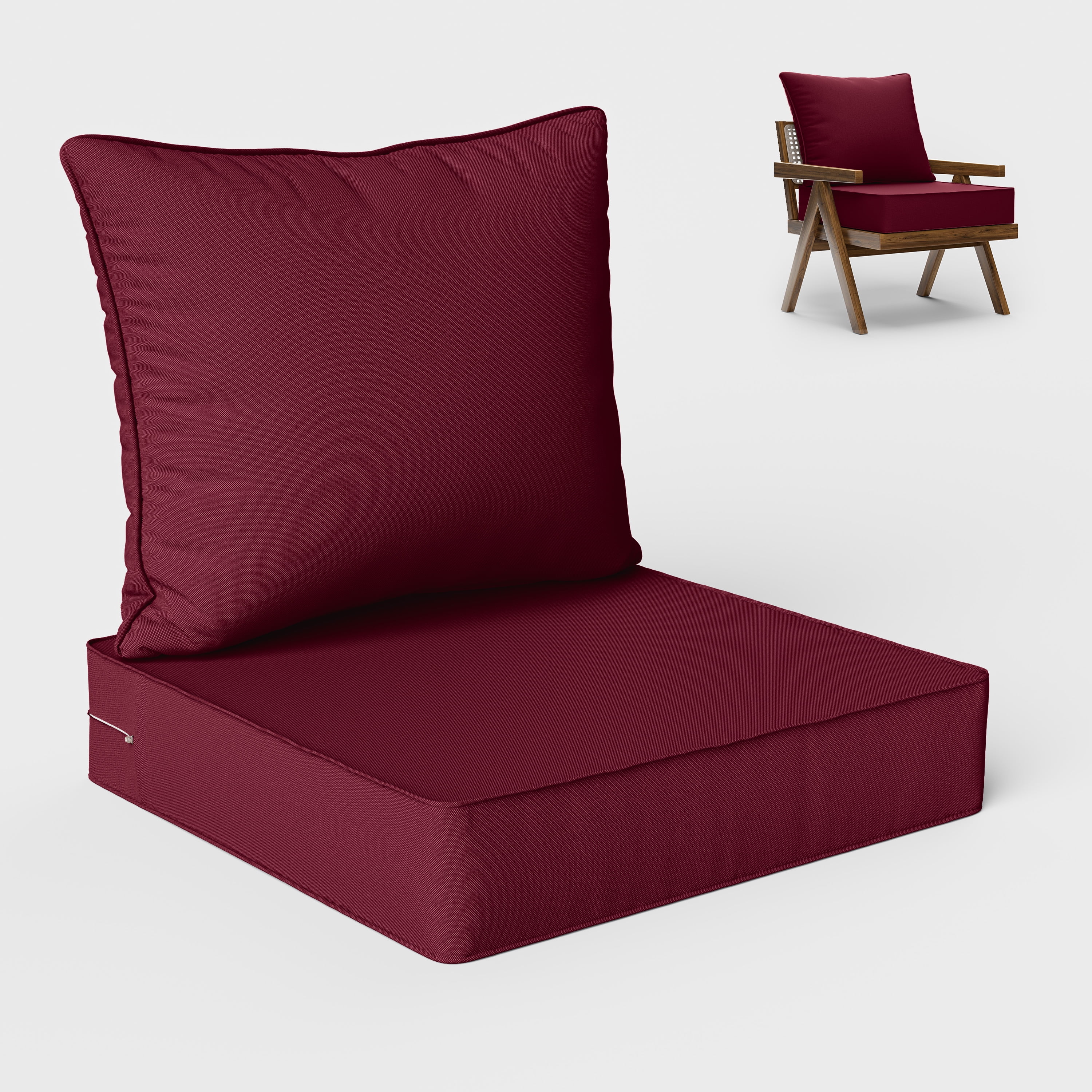 Pakunoda Outdoor Deep Seat Cushion Set for Patio Furniture, Waterproof ...