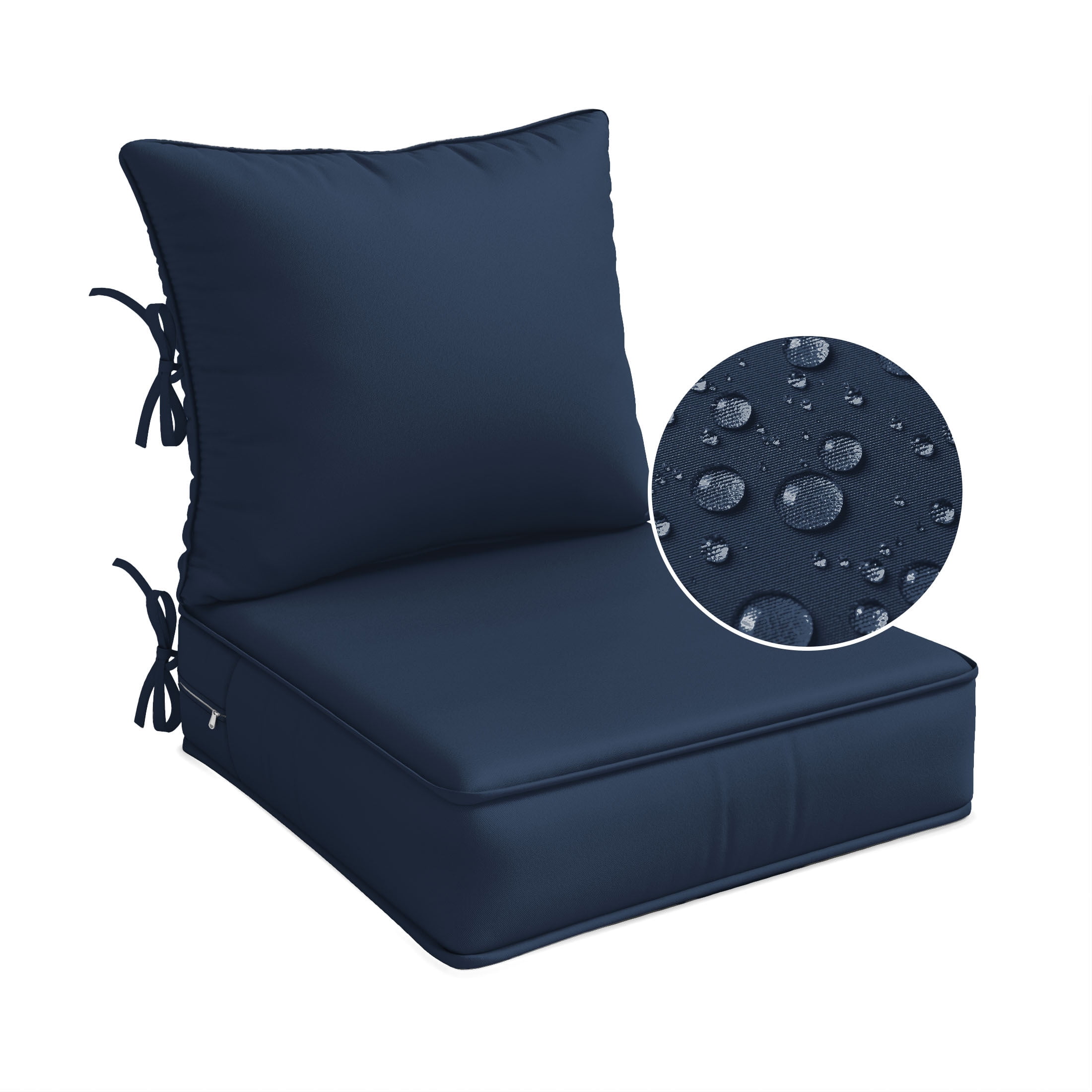 Pakunoda Outdoor Deep Seat Cushion Set for Patio Furniture, Waterproof & Fade Resistant, 24" L X ...