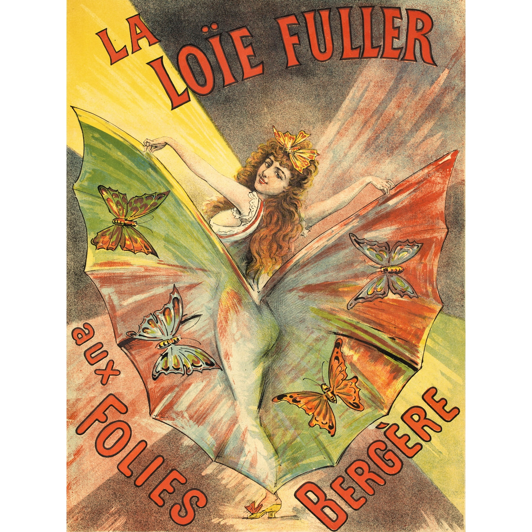 Pal Singer Loie Fuller Folies Bergere Show Advert Extra Large Art Print ...