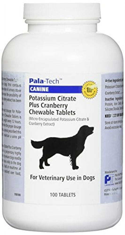 Pala-Tech Potassium Citrate Plus Cranberry Chewable Pet Tabs for Dogs, Oral Supplement - Walmart.com