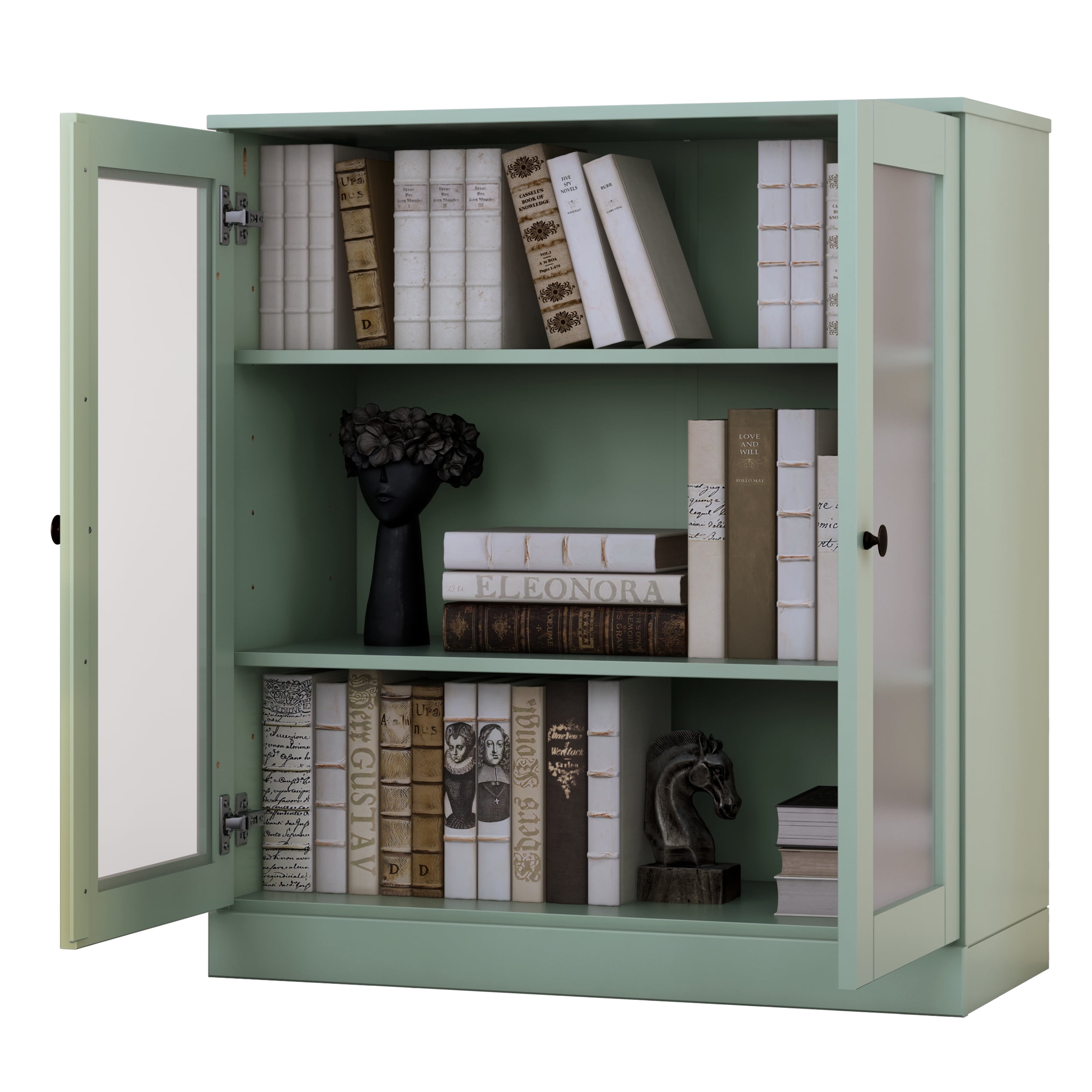 Palace Imports 100% Solid Wood 3-shelf Bookcase with Adjustable Shelves ...