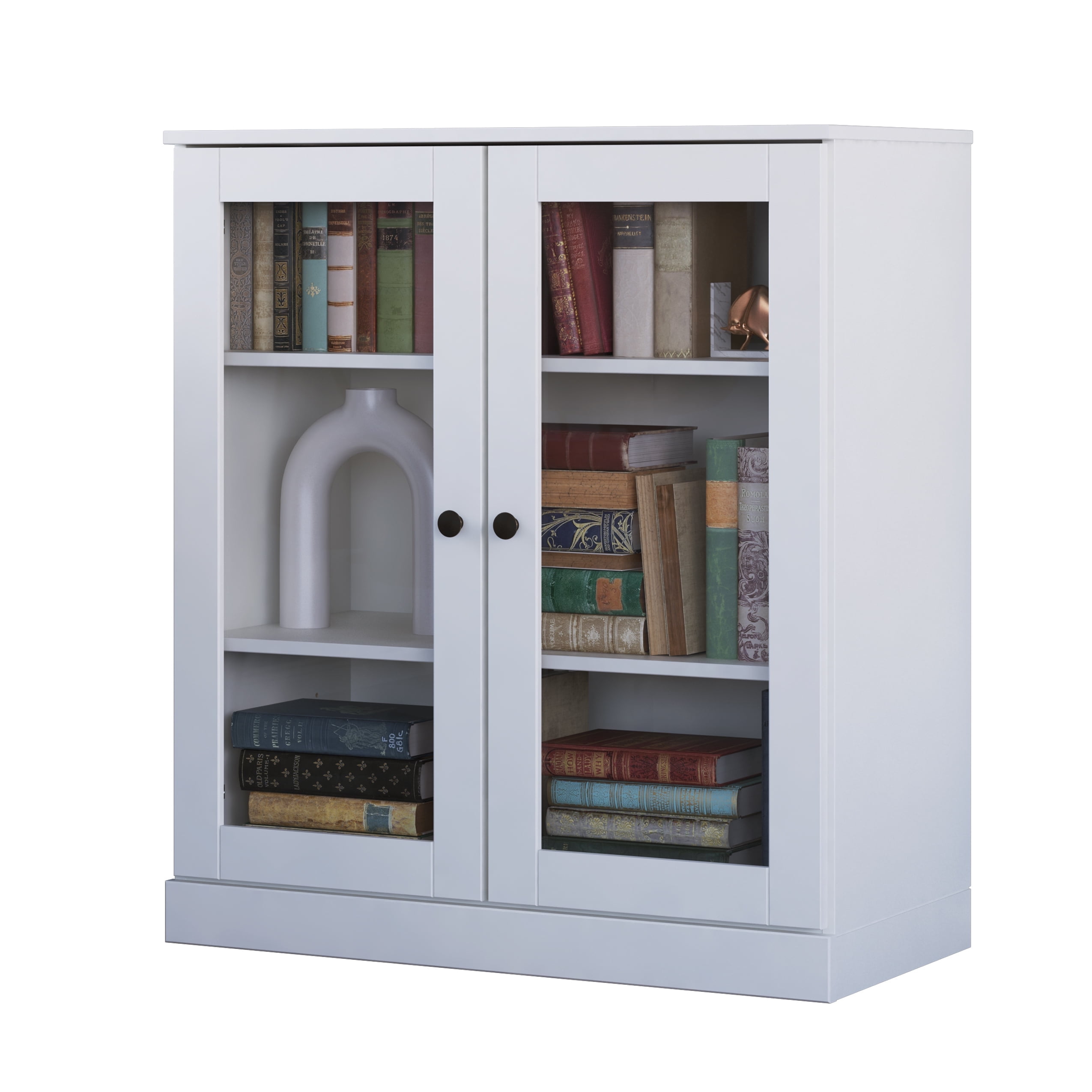 Palace Imports 100% Solid Wood 3-shelf Bookcase with Adjustable Shelves ...