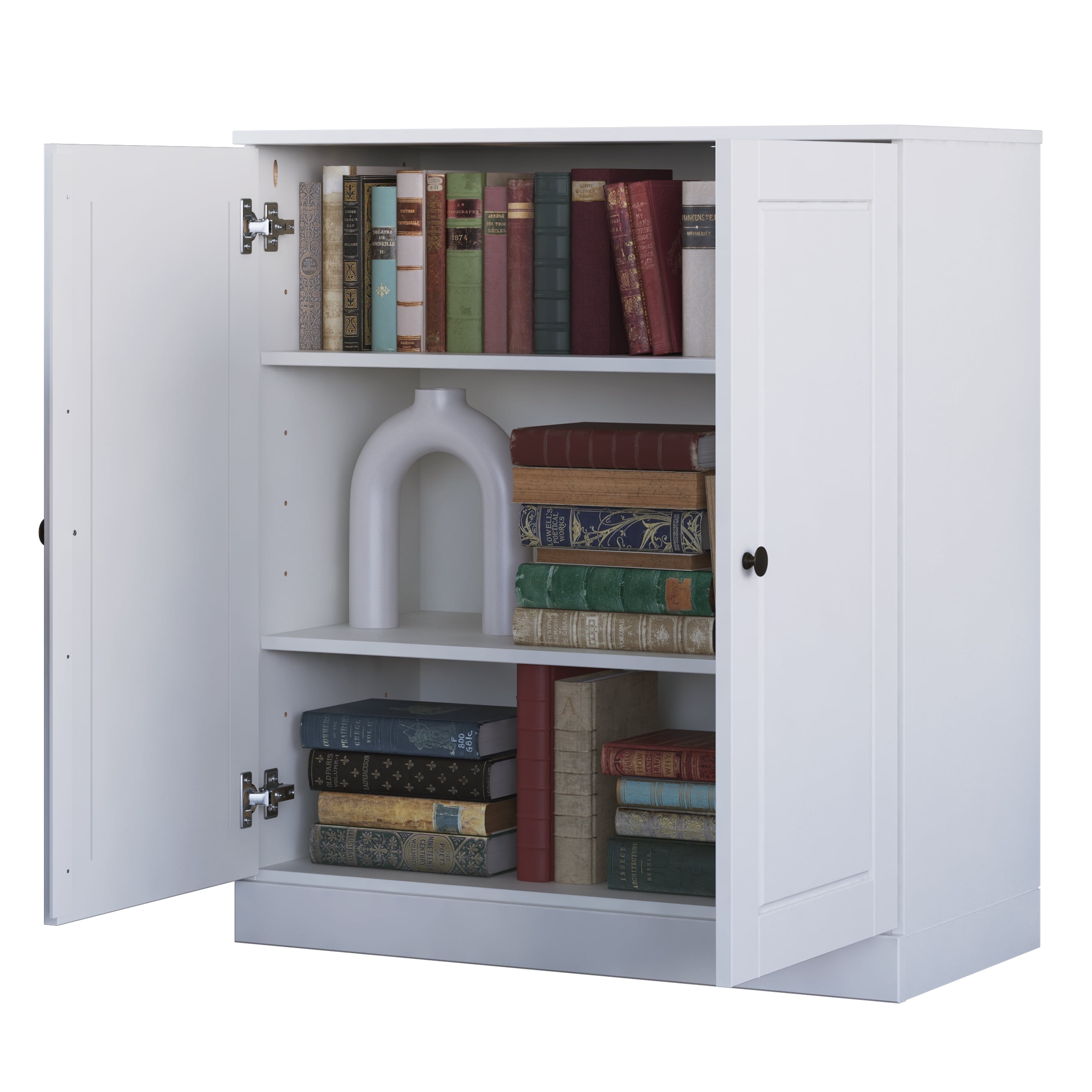 Palace Imports 100% Solid Wood 3-shelf Bookcase with Adjustable Shelves ...