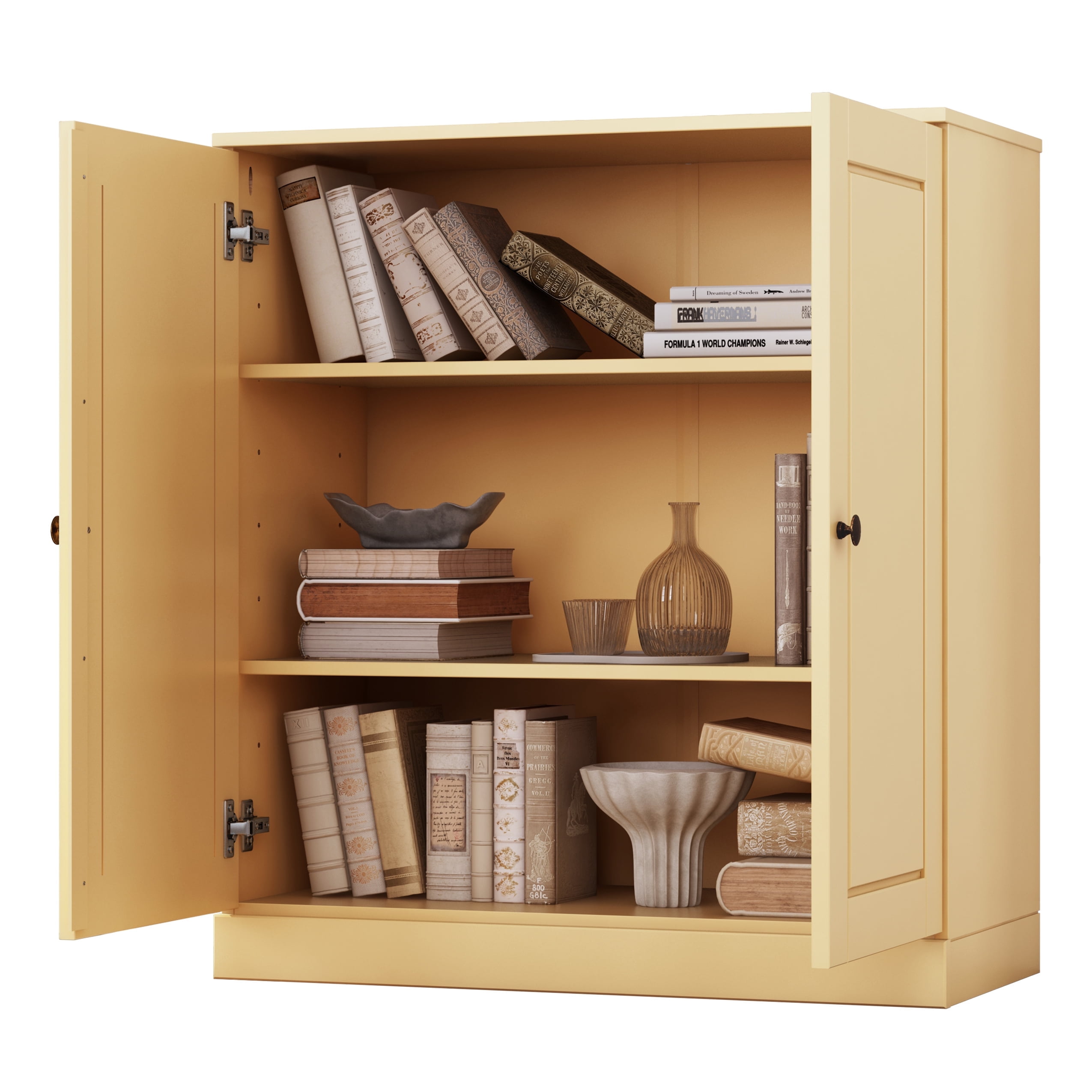 Palace Imports 100% Solid Wood 3-shelf Bookcase with Adjustable Shelves ...