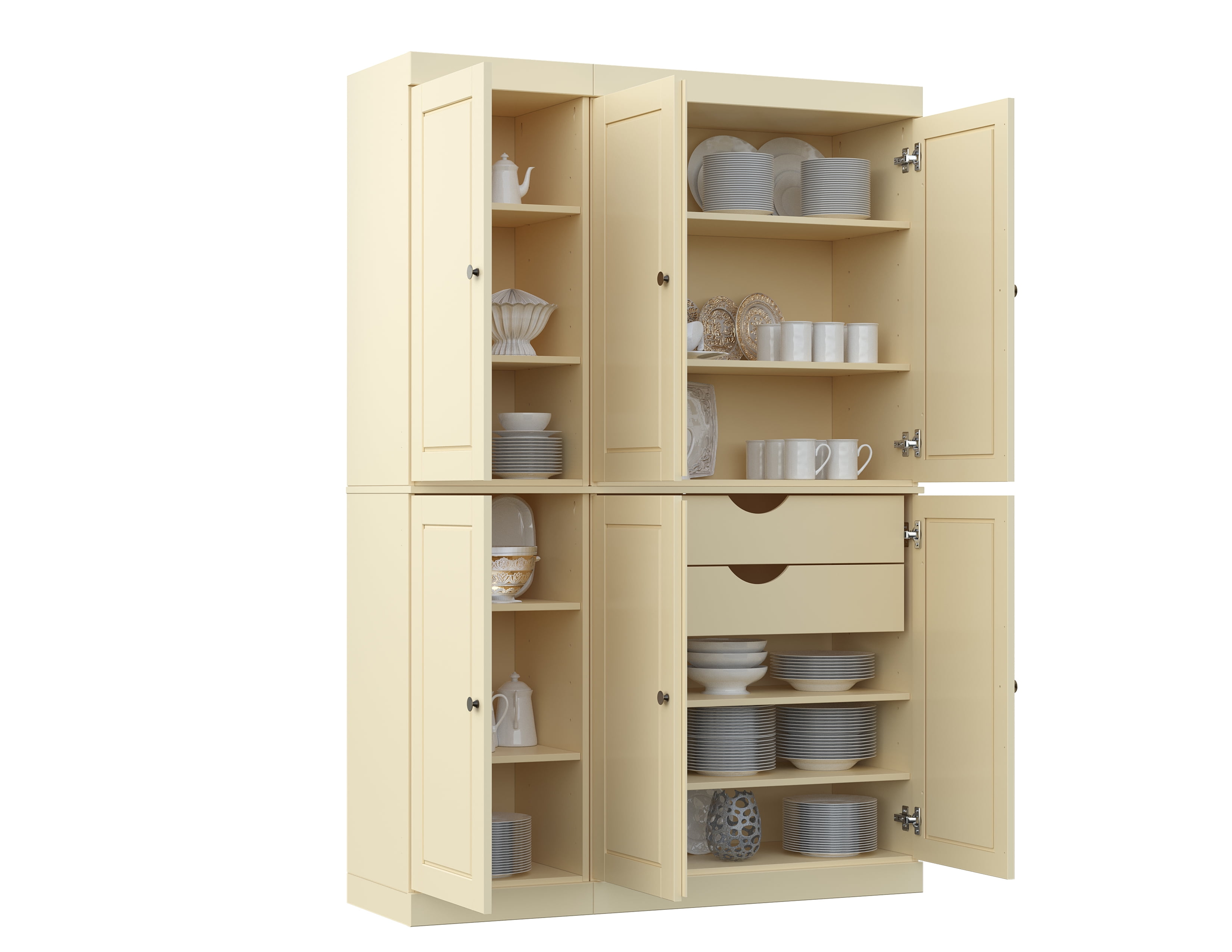 Palace Imports 100% Solid Wood Kitchen Pantry Storage Cabinet with ...