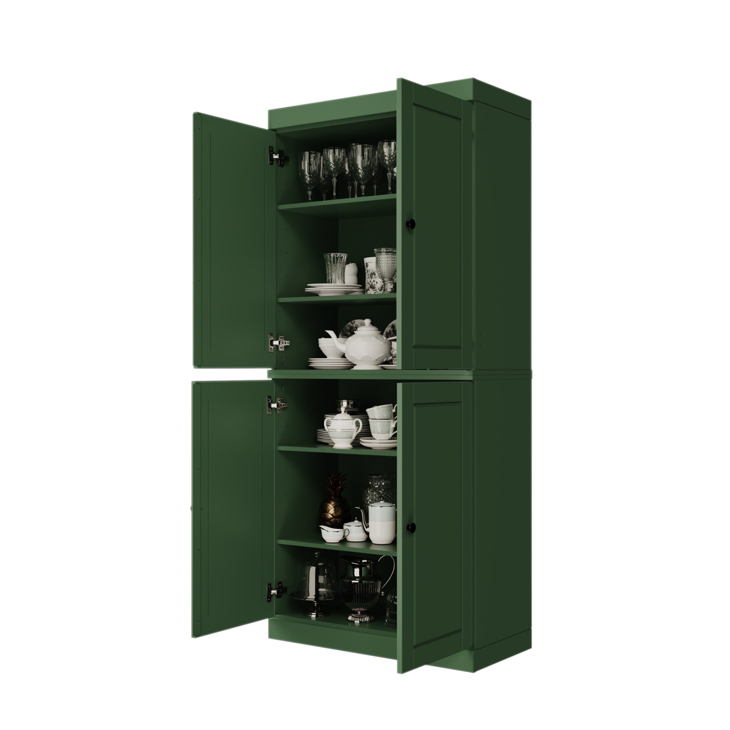 Palace Imports 100% Solid Wood Kitchen Pantry Storage Cabinet with ...