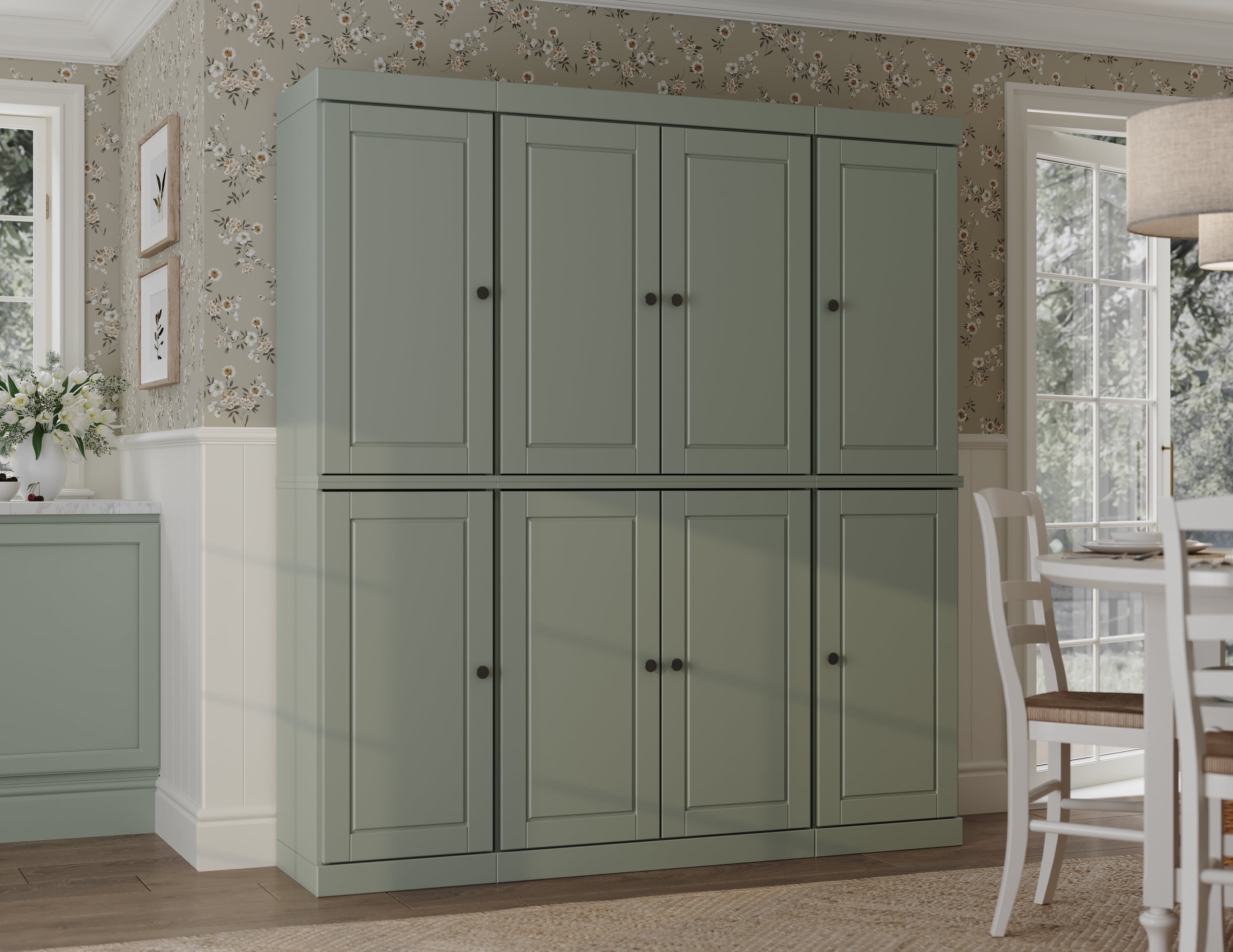 Palace Imports 100% Solid Wood Kitchen Pantry Storage Cabinet with ...