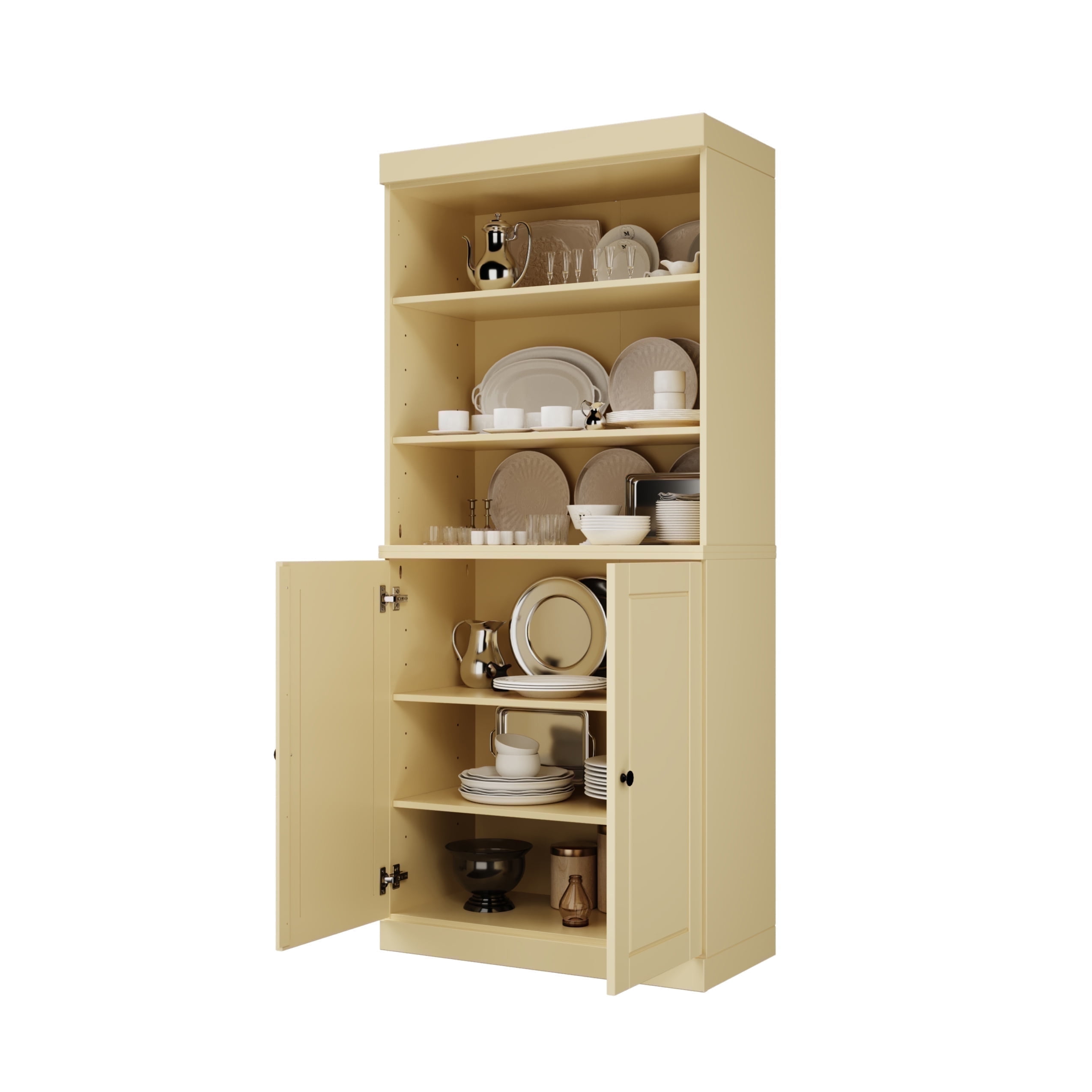 Palace Imports 100% Solid Wood Kitchen Pantry Storage Cabinet with ...