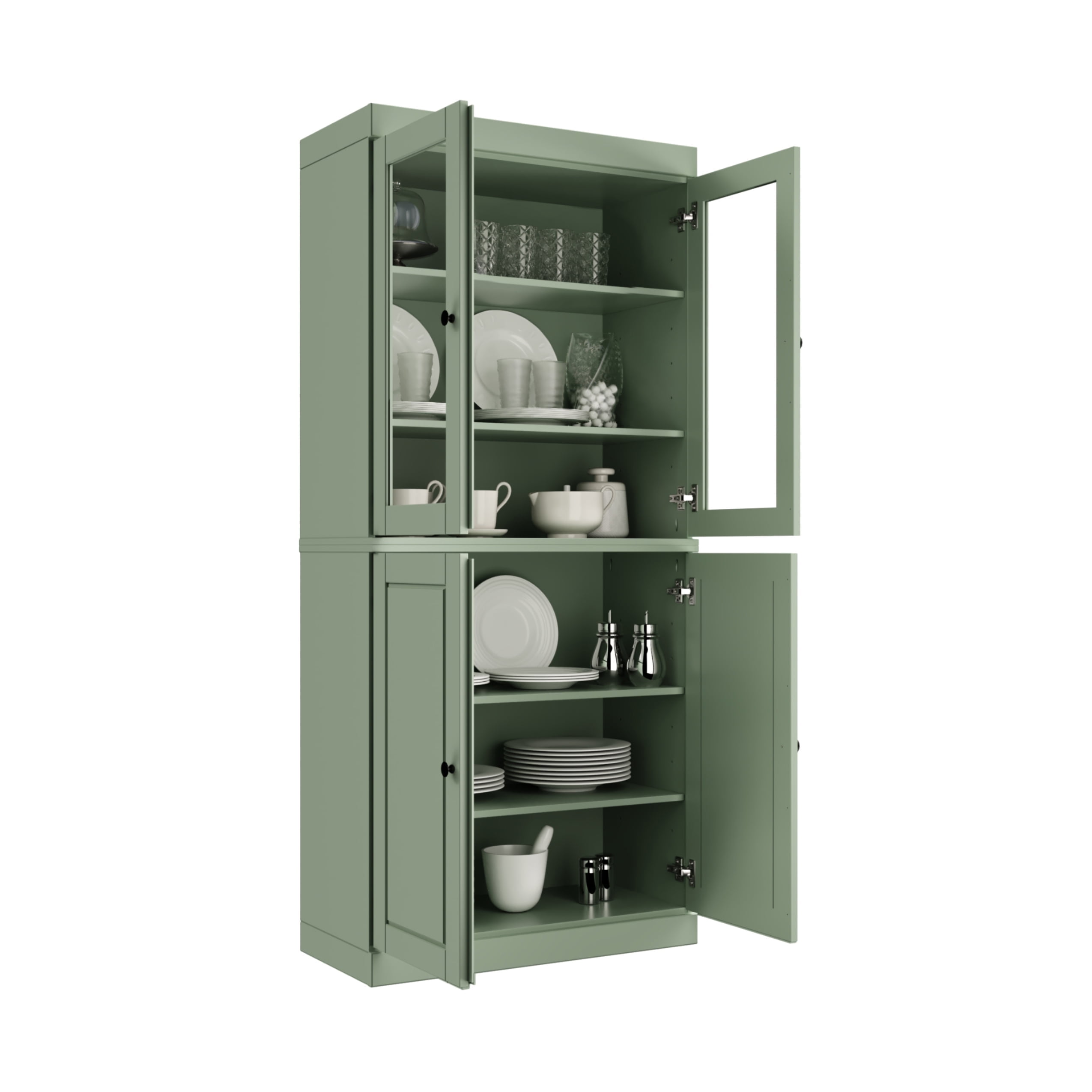 Palace Imports 100% Solid Wood Kitchen Pantry Storage Cabinet with ...