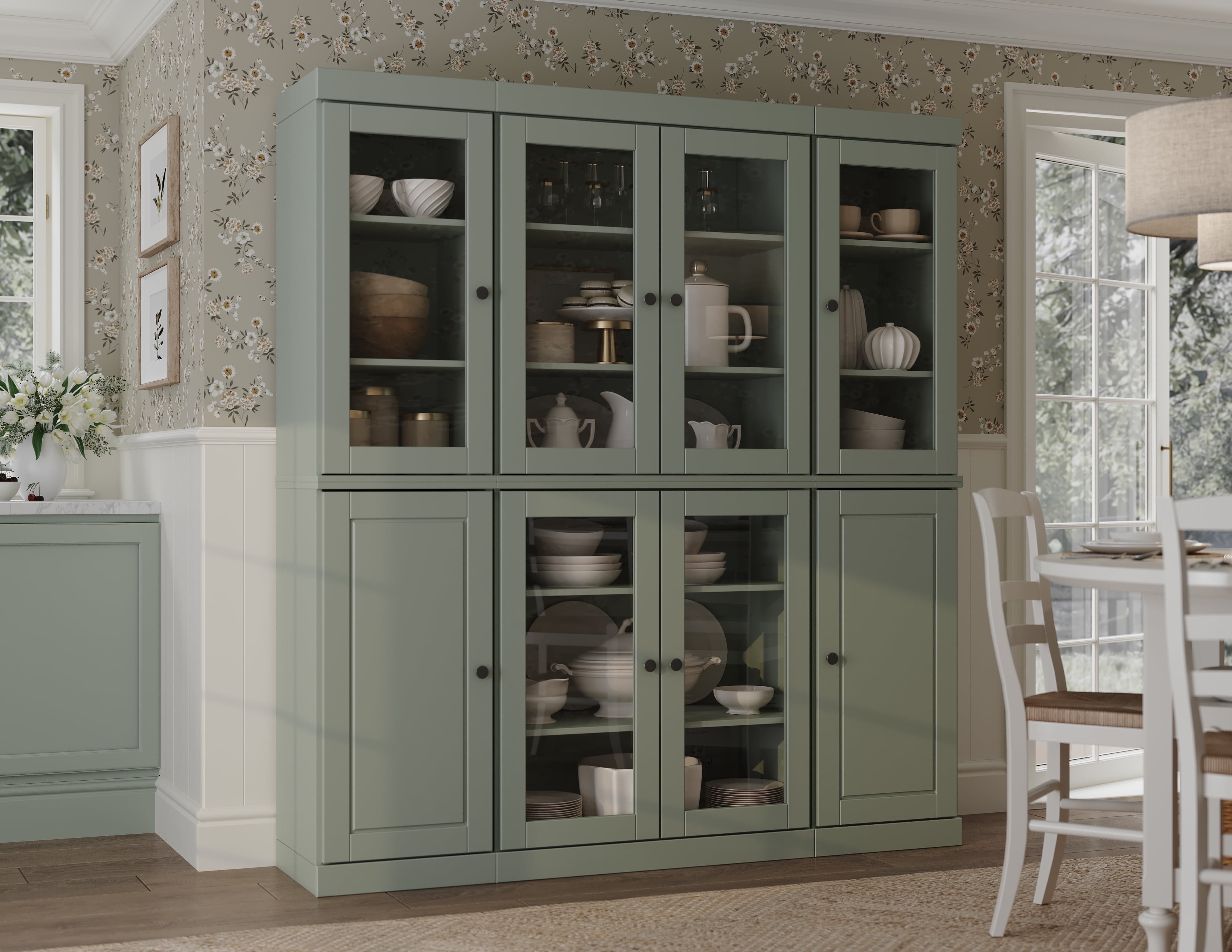 Palace Imports 100% Solid Wood Kitchen Pantry Storage Cabinet with ...