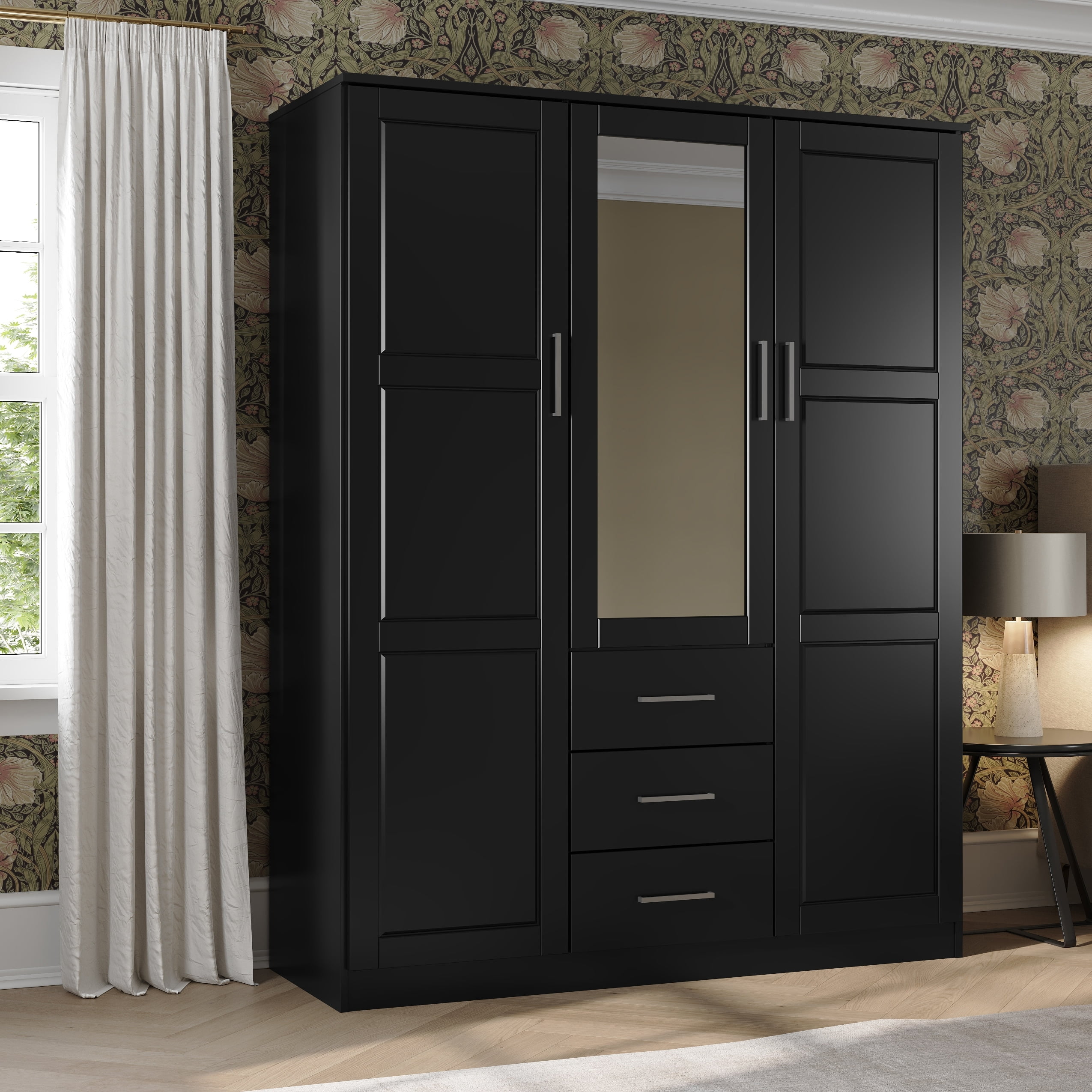 Palace Imports 100% Solid Wood 3-Door Cosmo Wardrobe Armoire, Bedroom ... Palace Imports 100% Solid Wood 3-Door Cosmo Wardrobe Armoire, Bedroom ...