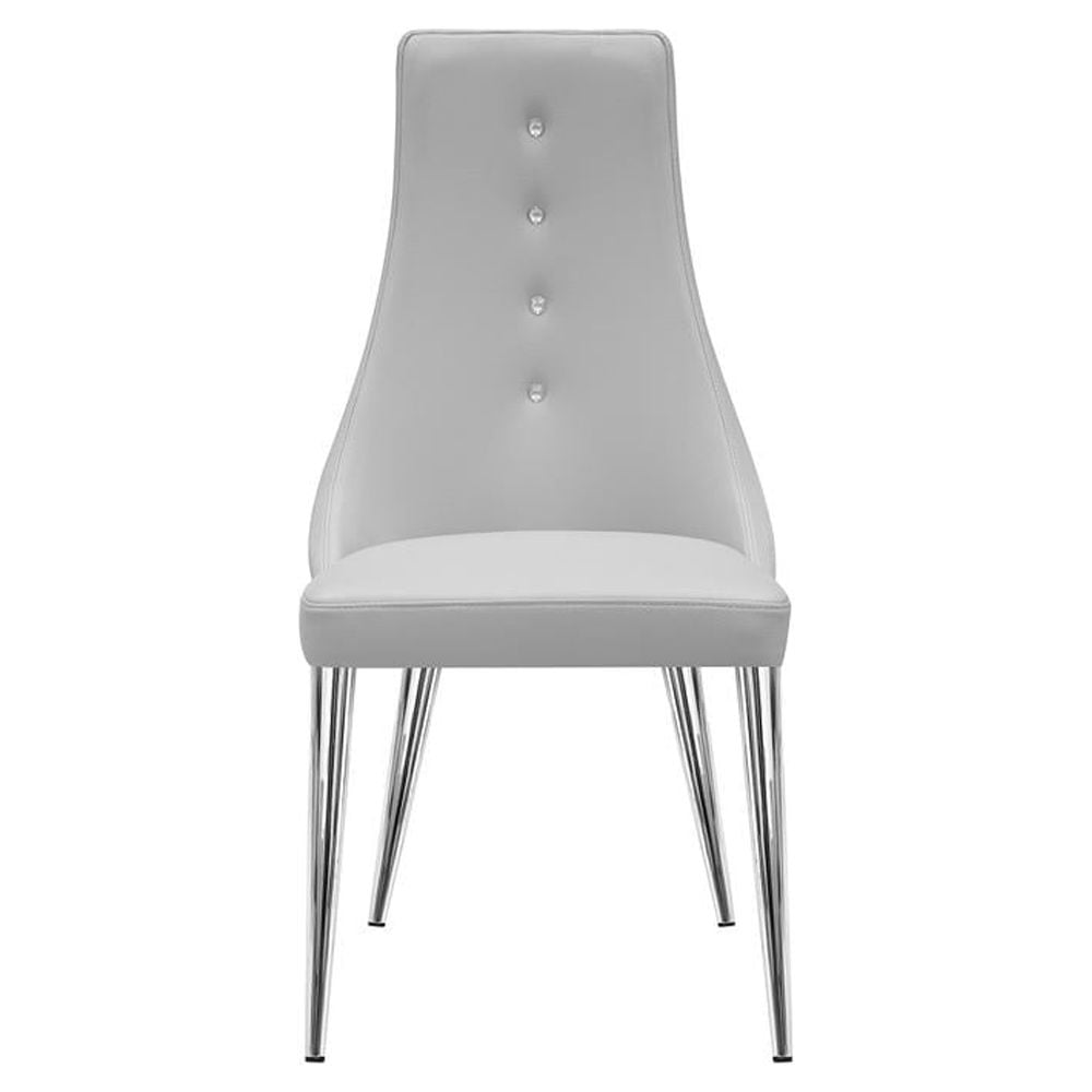 Palacio Dining Chair, Faux Leather, With Crystal Buttons In Backrest ...