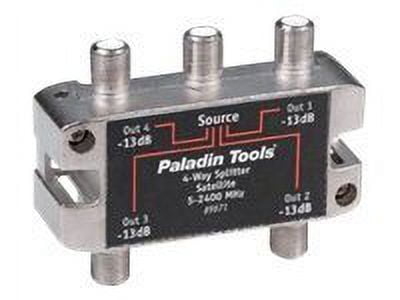 Paladin Tools 4-Way Splitter - Satellite TV - Antenna splitter - F ...