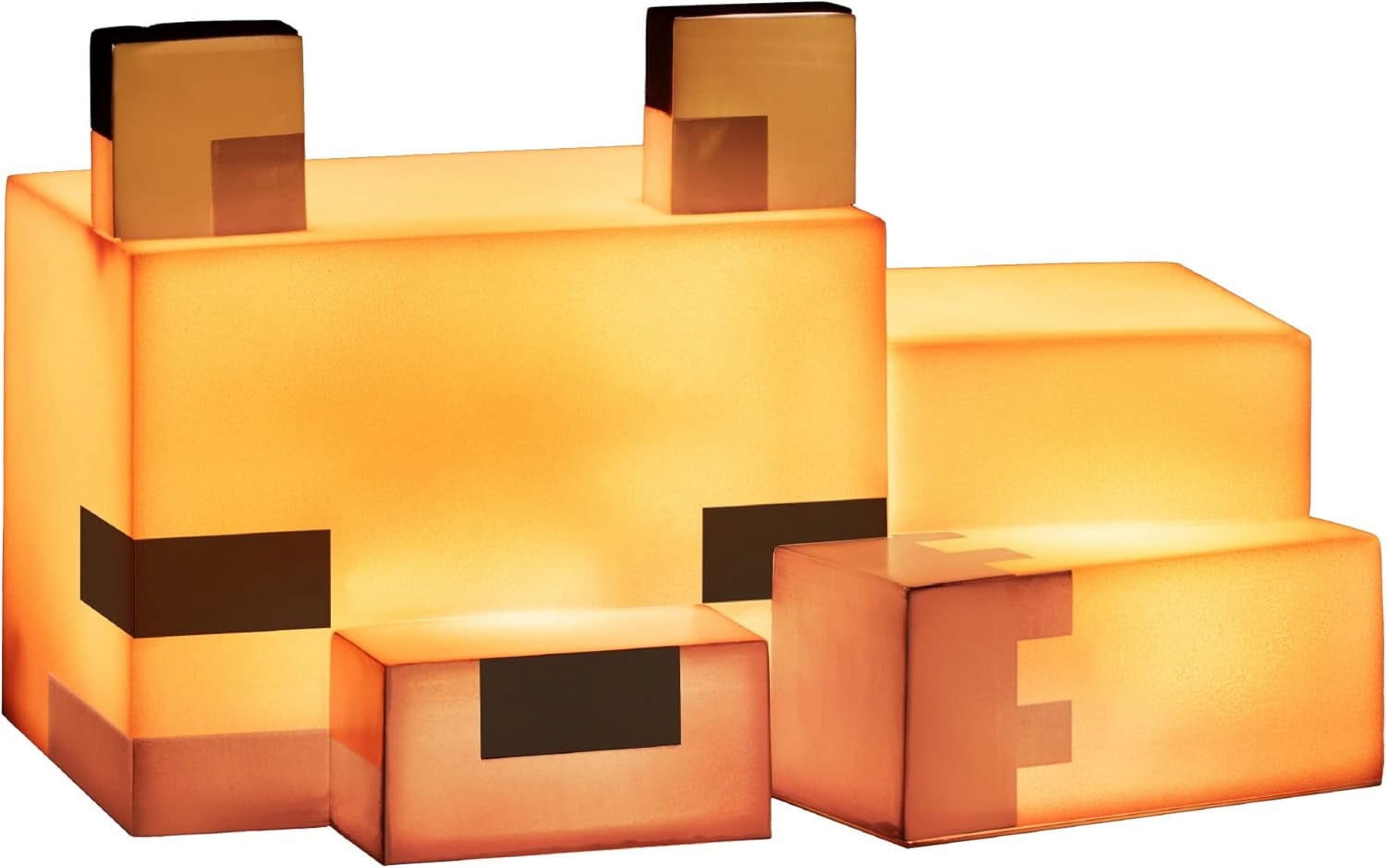 Paladone Minecraft Cute Fox Night Light, Soft Orange Glow, Officially ...