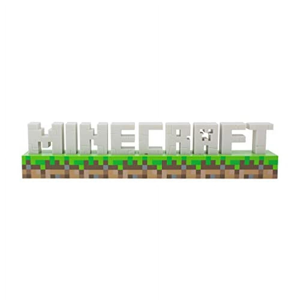 Paladone Minecraft Logo Light - Battery or USB Operated - 2 Light Modes ...