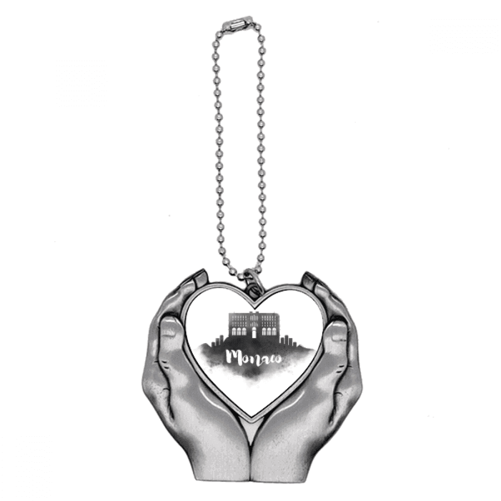 Palais Princier de Monaco Ink City Car Keychain Heart Pendant Ornament ...