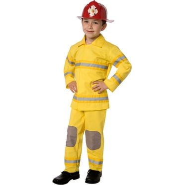 Fire Fighter Costume Light up Kids W/Hat Fire Man Size S 5-6 (S 5-6 ...