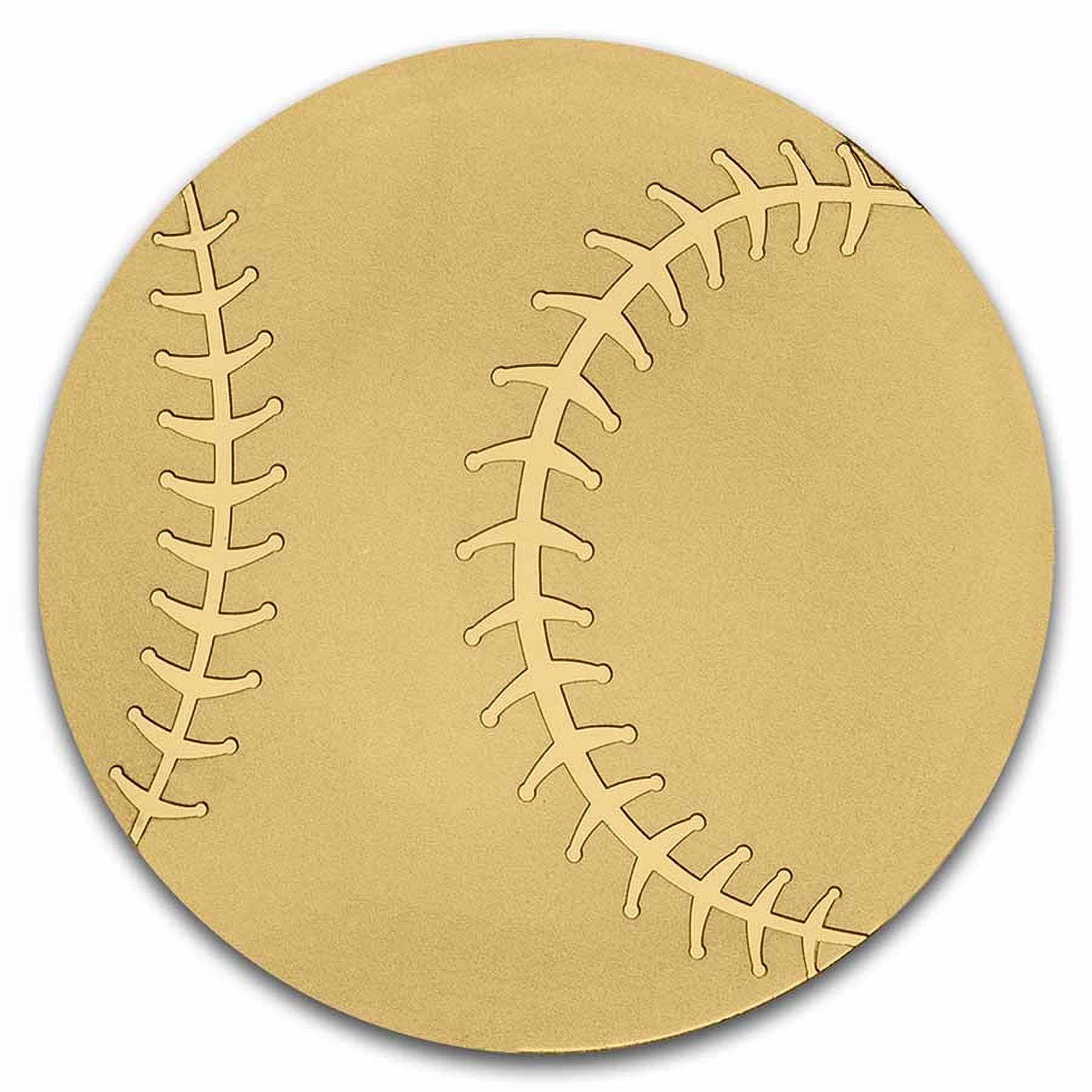 Palau 1/2 gram Gold $1 Baseball Shaped Coin - Walmart.com