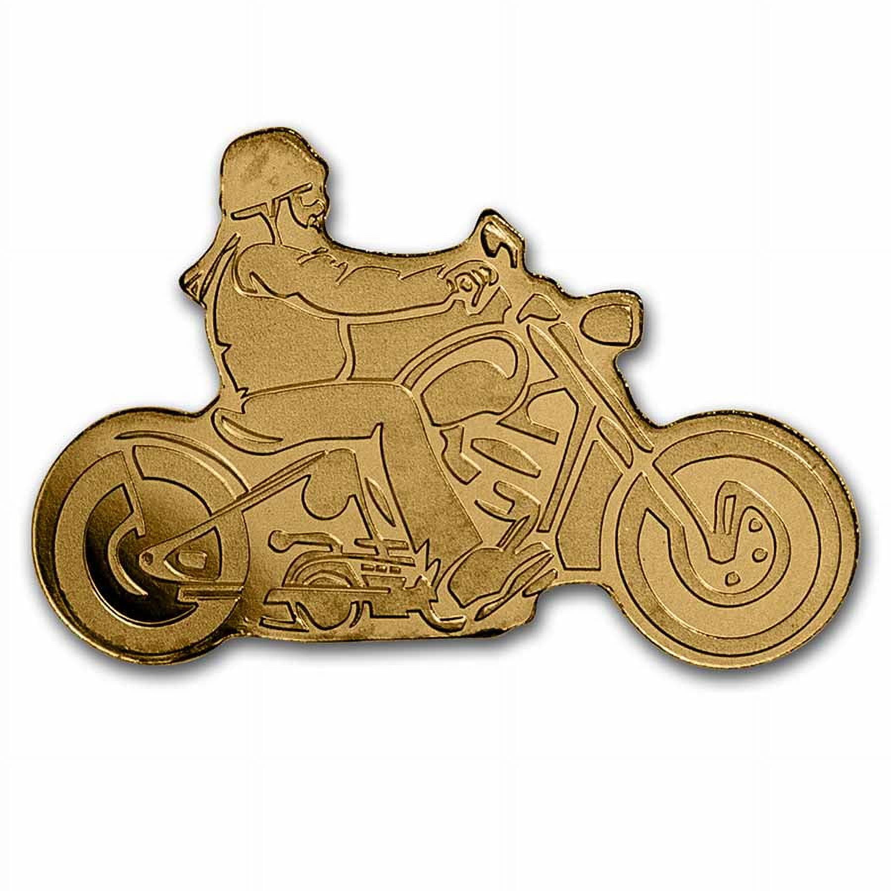 Palau 1/2 gram Gold $1 Biker Shaped Coin - Walmart.com