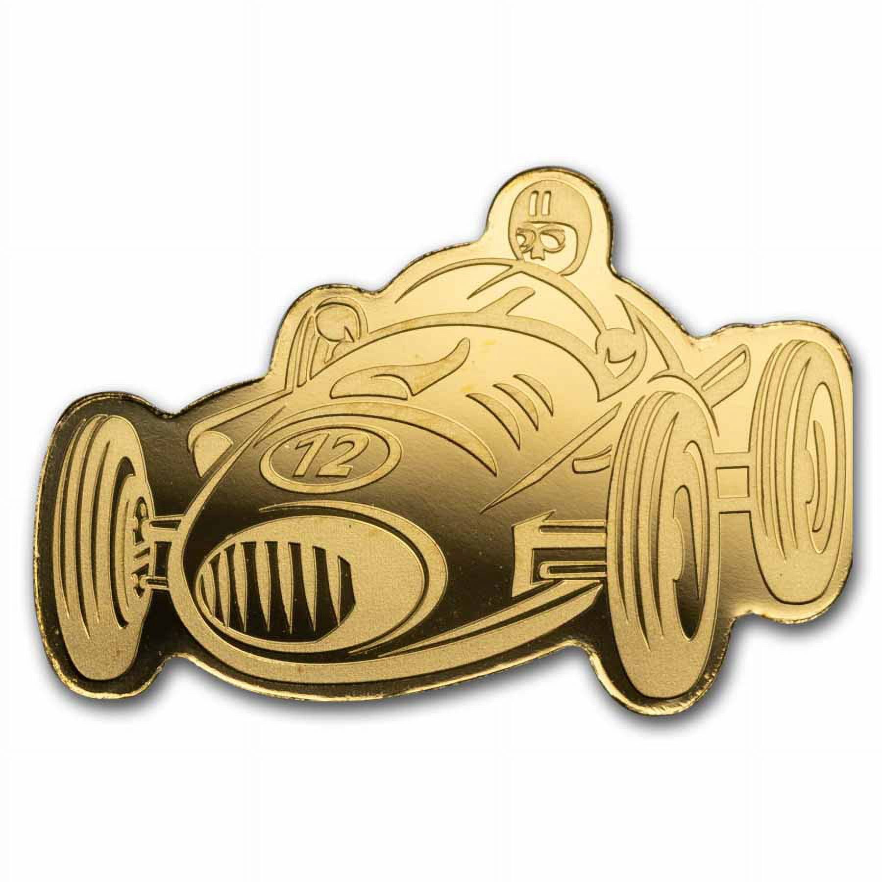 Palau 1/2 gram Gold $1 Racing Car Shaped Coin - Walmart.com