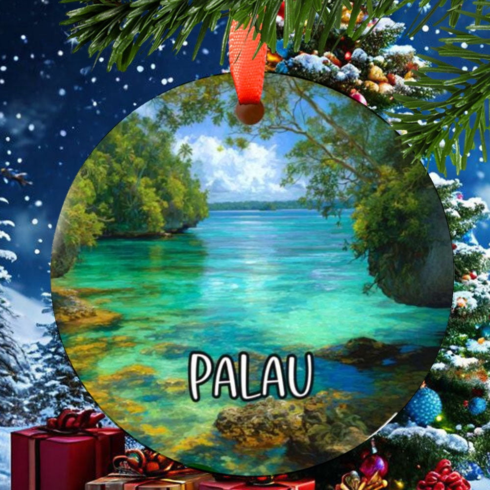 Palau Christmas Ornament, Ceramic, Acrylic - Vacation Souvenir, Tree ...
