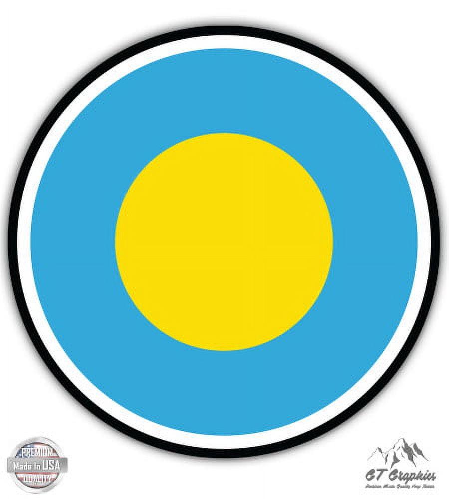 Palau Flag - 3" Vinyl Sticker - For Car Laptop I-Pad Phone Helmet Hard ...