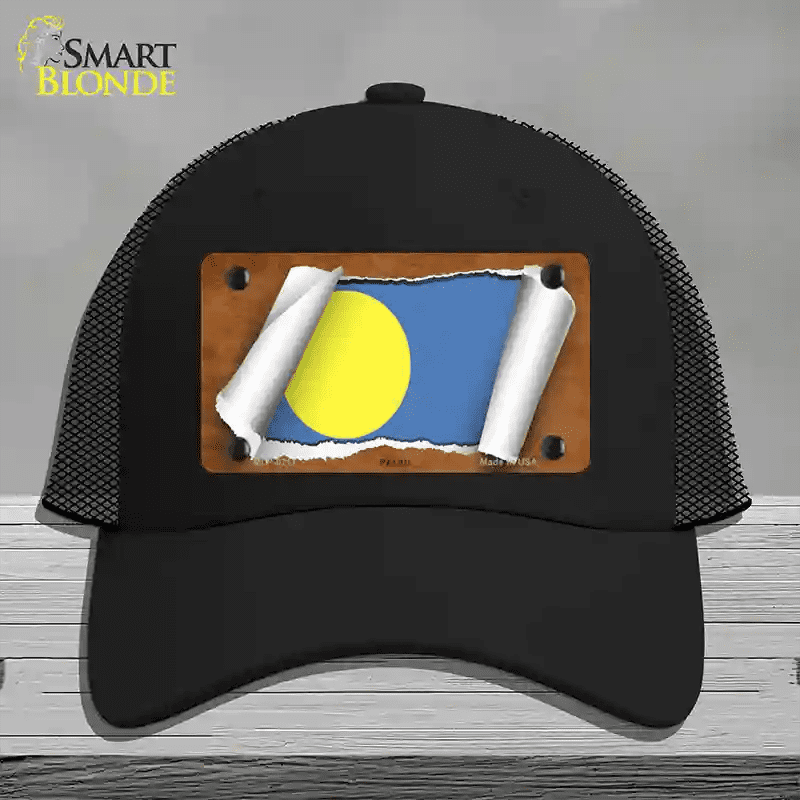 Palau Flag Scroll Novelty License Plate Hat Mesh Black - Walmart.com