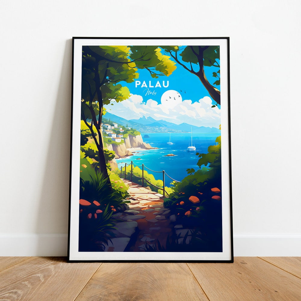 Palau Traditional Travel Print - Italy, Palau Poster, Wedding Gift ...