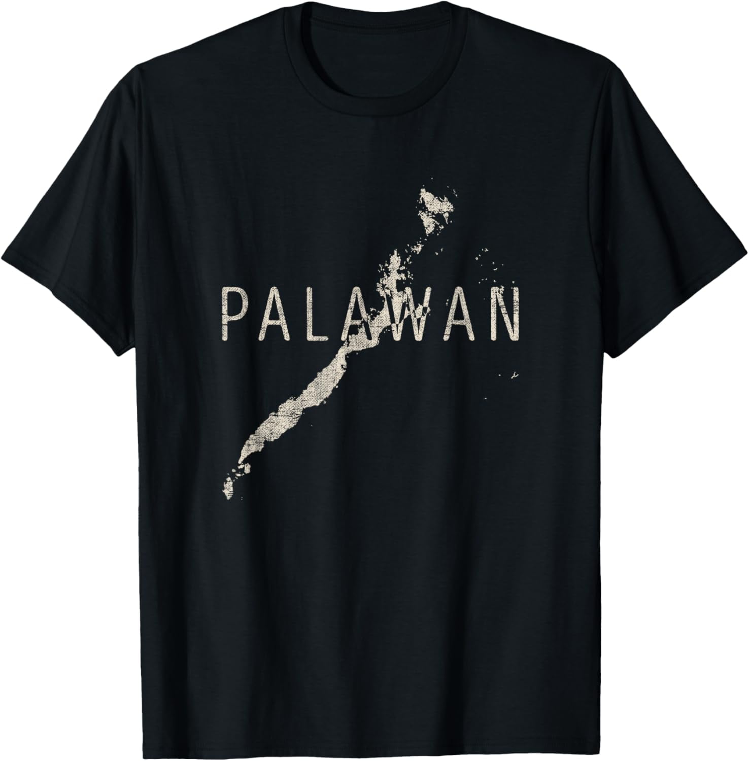 Palawan Map Word Art - Philippine Islands Souvenir T-Shirt men and ...